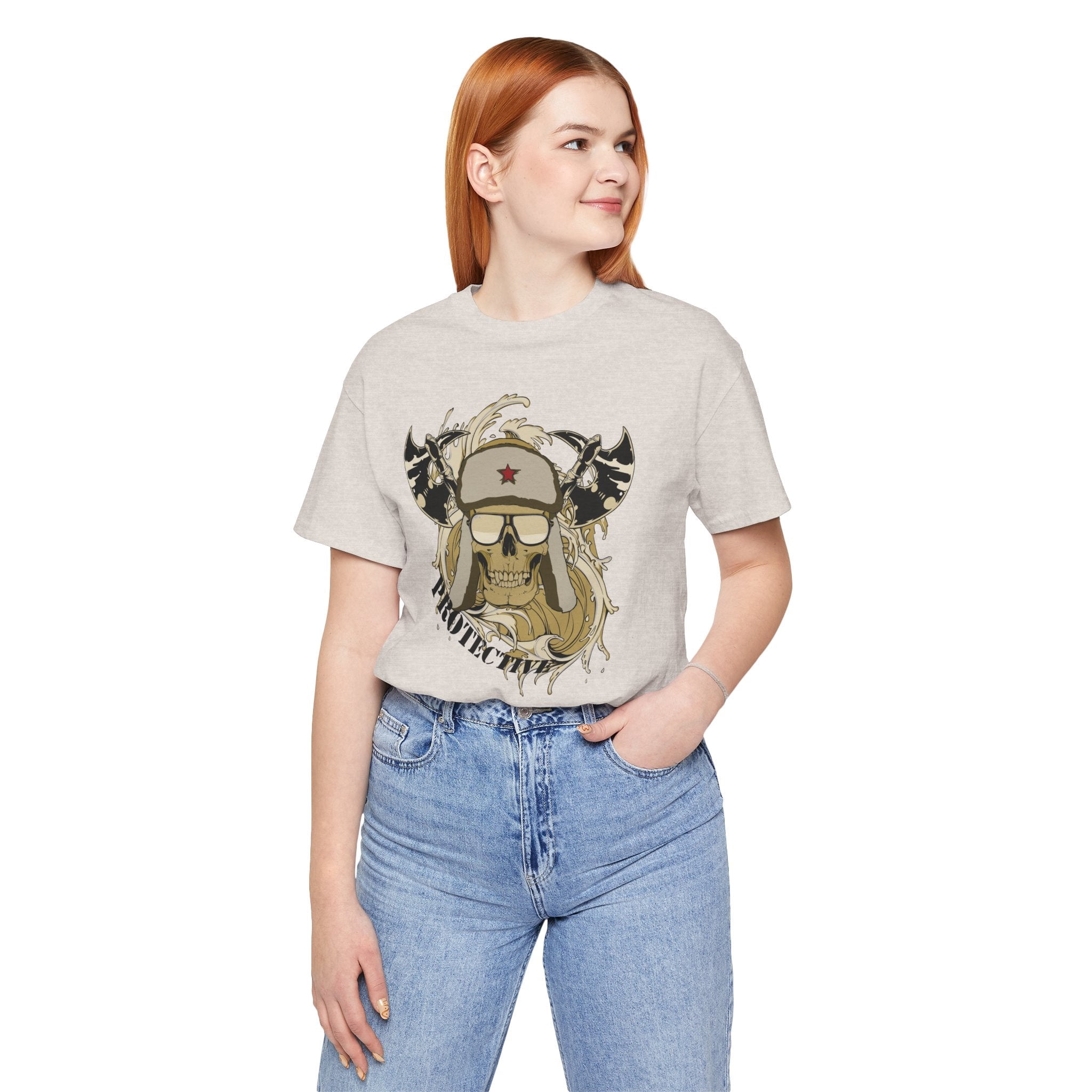 Viking Skull Graphic with Horned Helmet T-Shirt Captain Design Tee Art ...