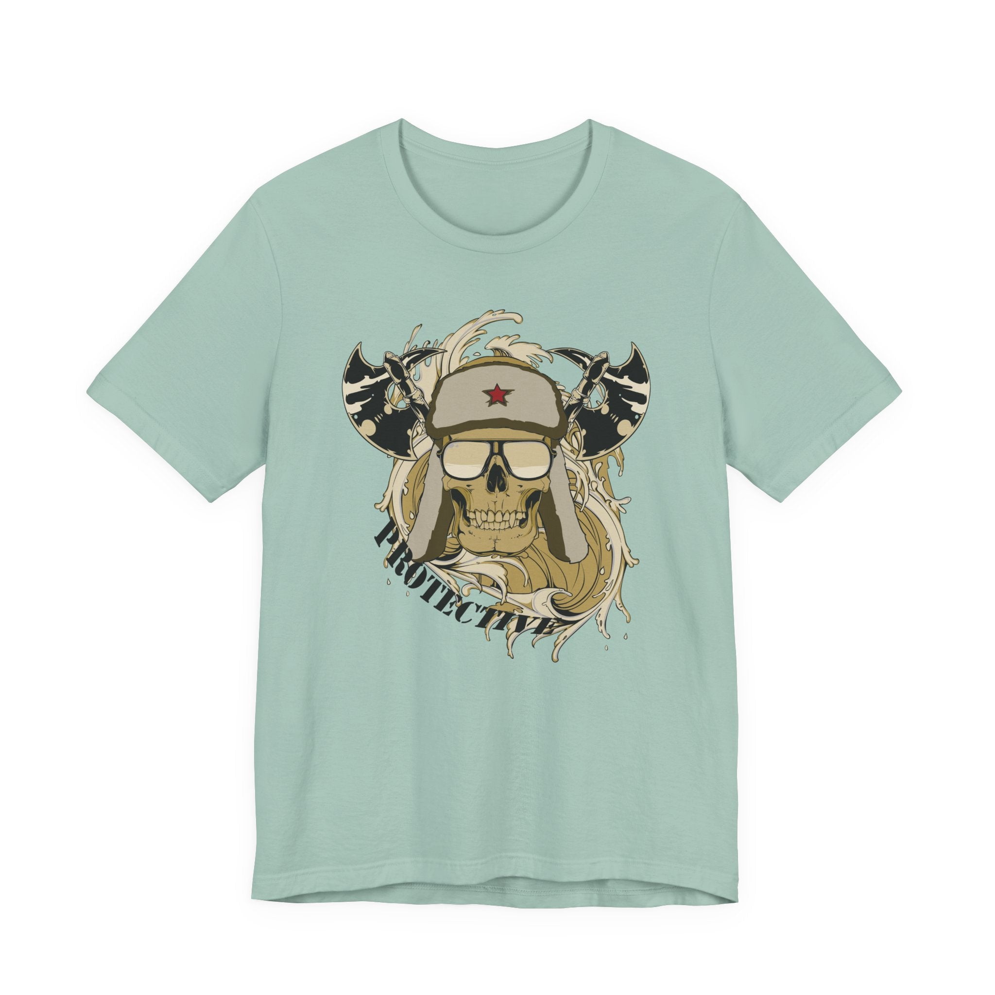 Viking Skull Graphic with Horned Helmet T-Shirt Captain Design Tee Art ...