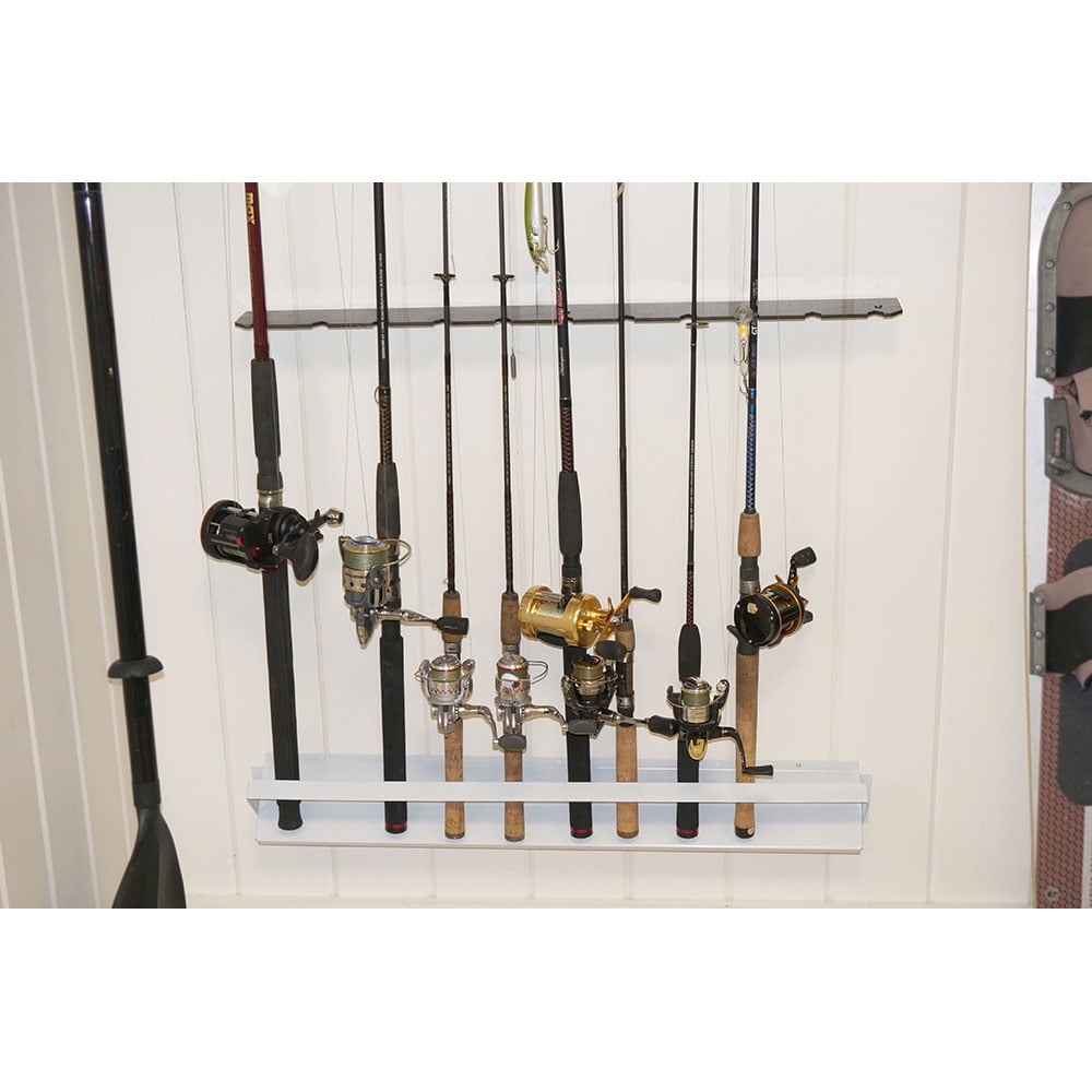 Viking Solutions VFR002 11 Rod Wall Mounted Powder Coat Steel Fishing ...