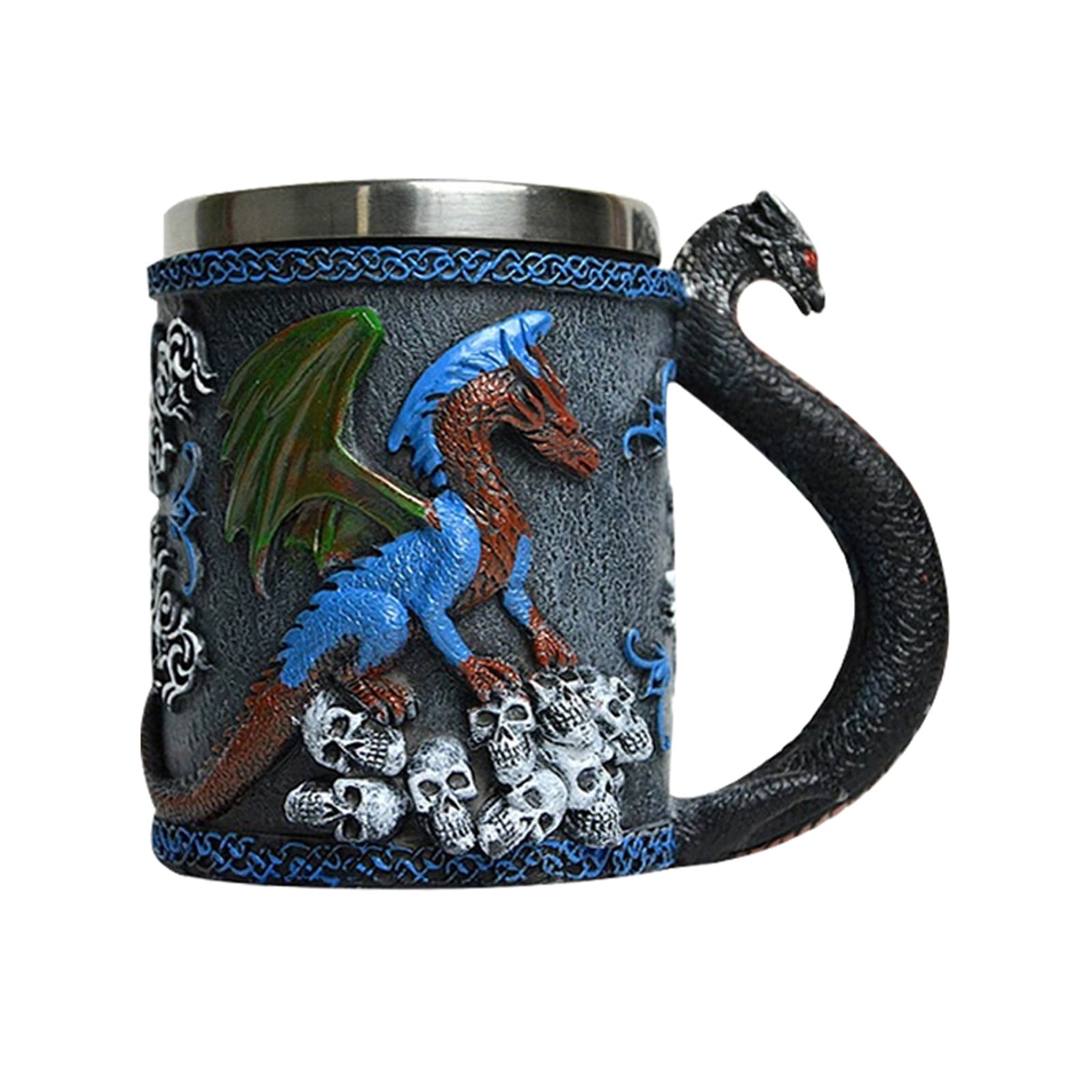 Viking Stainless Steel Coffee Mug Viking Mugs Beverage Cup with Handle ...