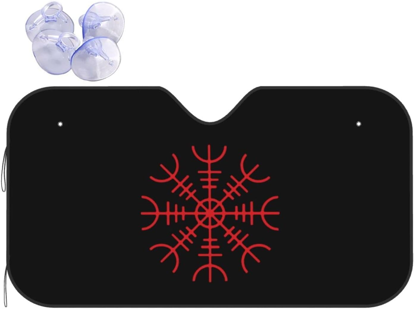 Viking Symbol Red Pattern Car Sun Shade Front Window Sunshade for Most ...