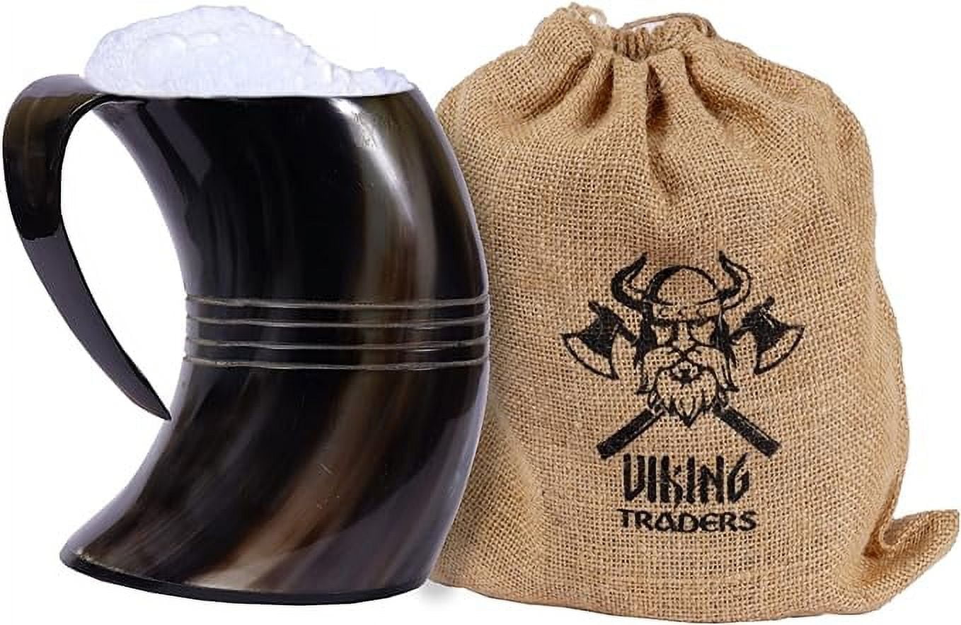 Viking Traders Original Medieval Black Viking Drinking Horn Mug ...