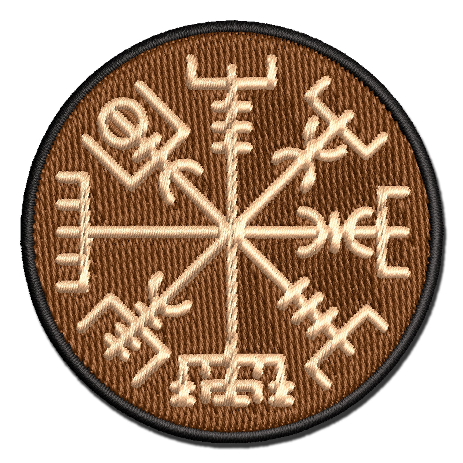 Viking Vegvisir Norse Protection Rune Applique Multi-Color Embroidered ...