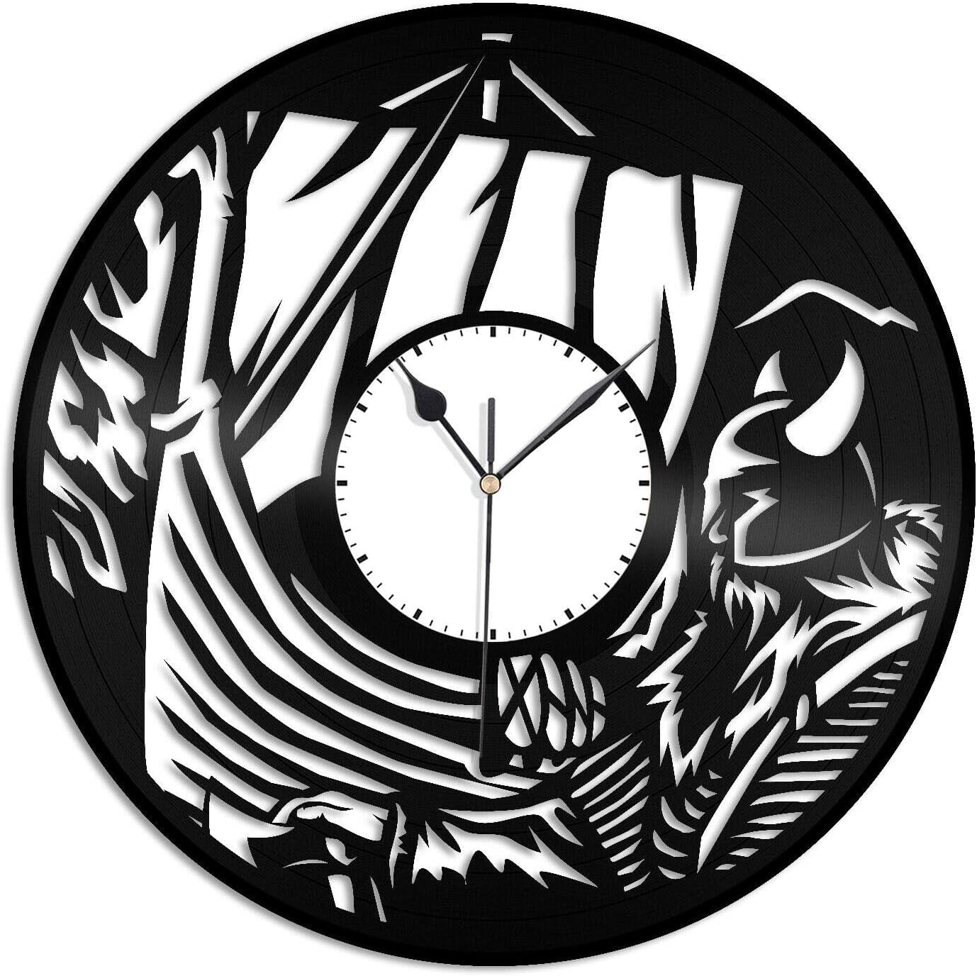 Viking Vinyl Wall Clock,Vinyl Record Clock Wall Art Unique Room ...