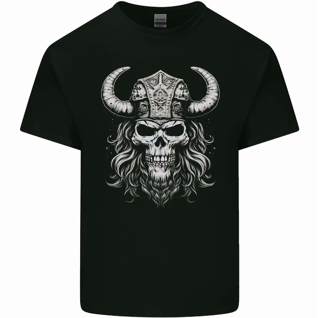 Viking Warrior Helmet With Horns T-Shirt - Walmart.com