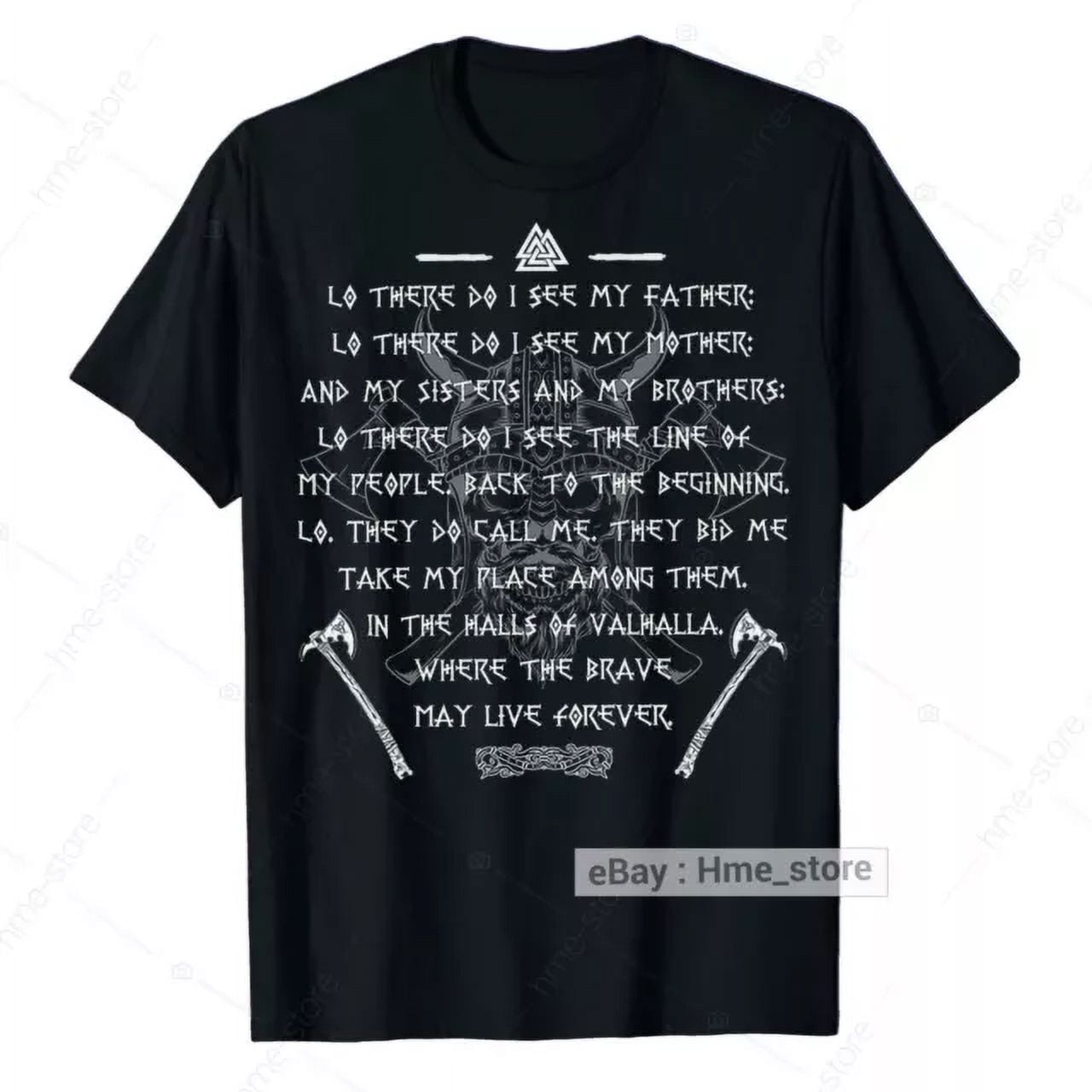 Viking Warrior Prayer Before The Battle T-Shirt Norse Axes Valhalla ...