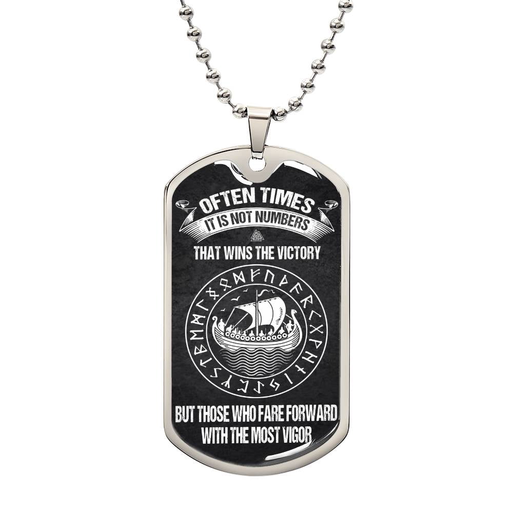 Viking Warrior Premium Dogtag - Graphic Military Dog Tag Necklace ...