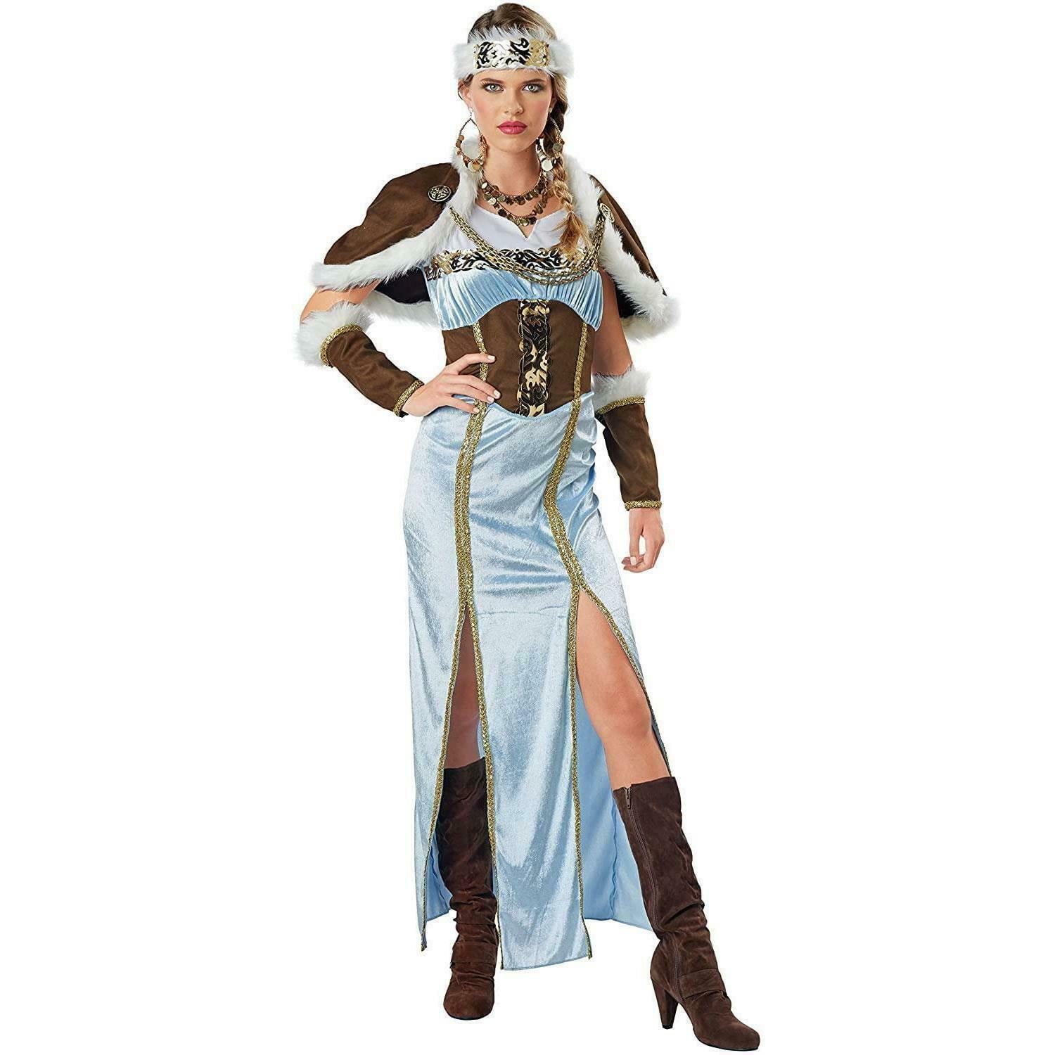 Viking Warrior Princess Womens size S 4/6 Costume Capelet Pagan Dress ...