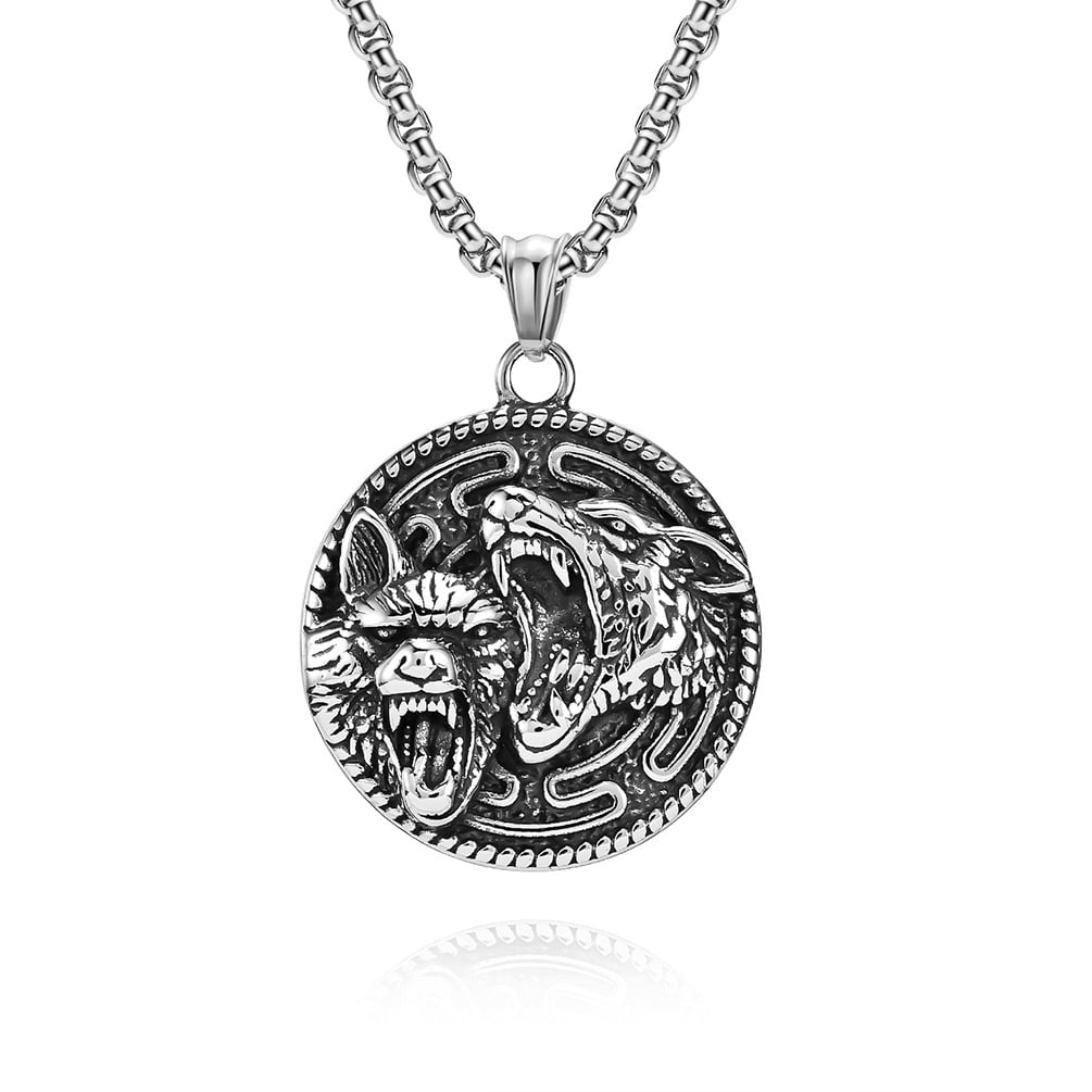 Viking Wolf Odin Rune Necklace Men's All Kinds of Nordic Animal ...