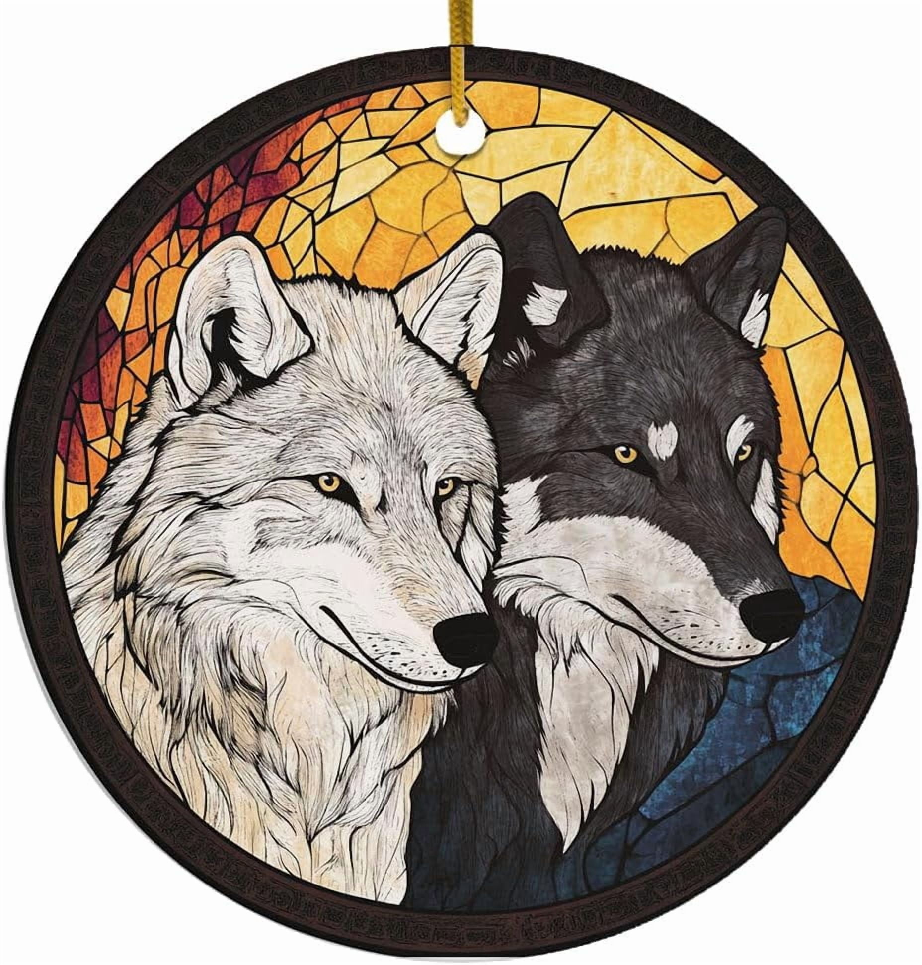Viking Wolves Ornament, Scandinavian Christmas Ornaments 2025, Viking ...
