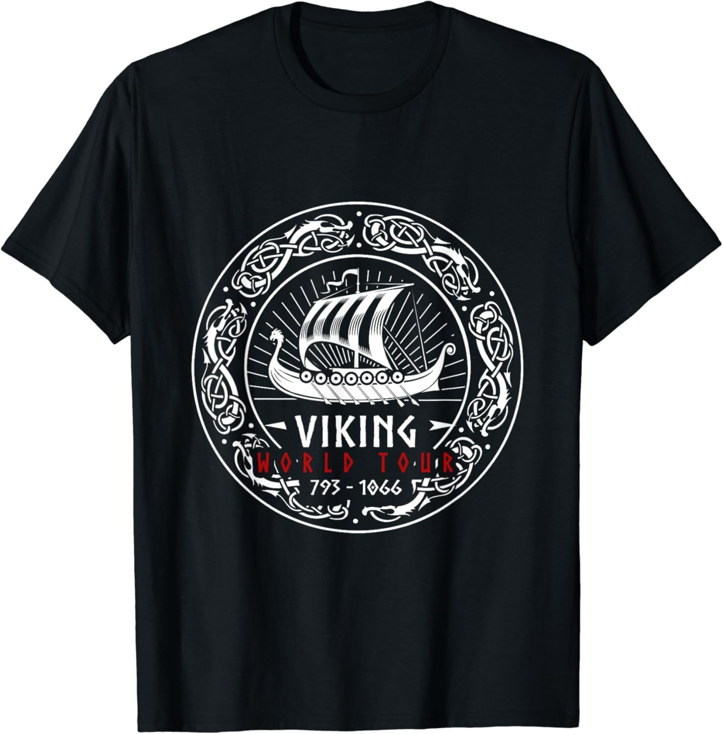 Viking World Tour Shirt, Front & Back Print Graphic Gift Tee Unisex ...