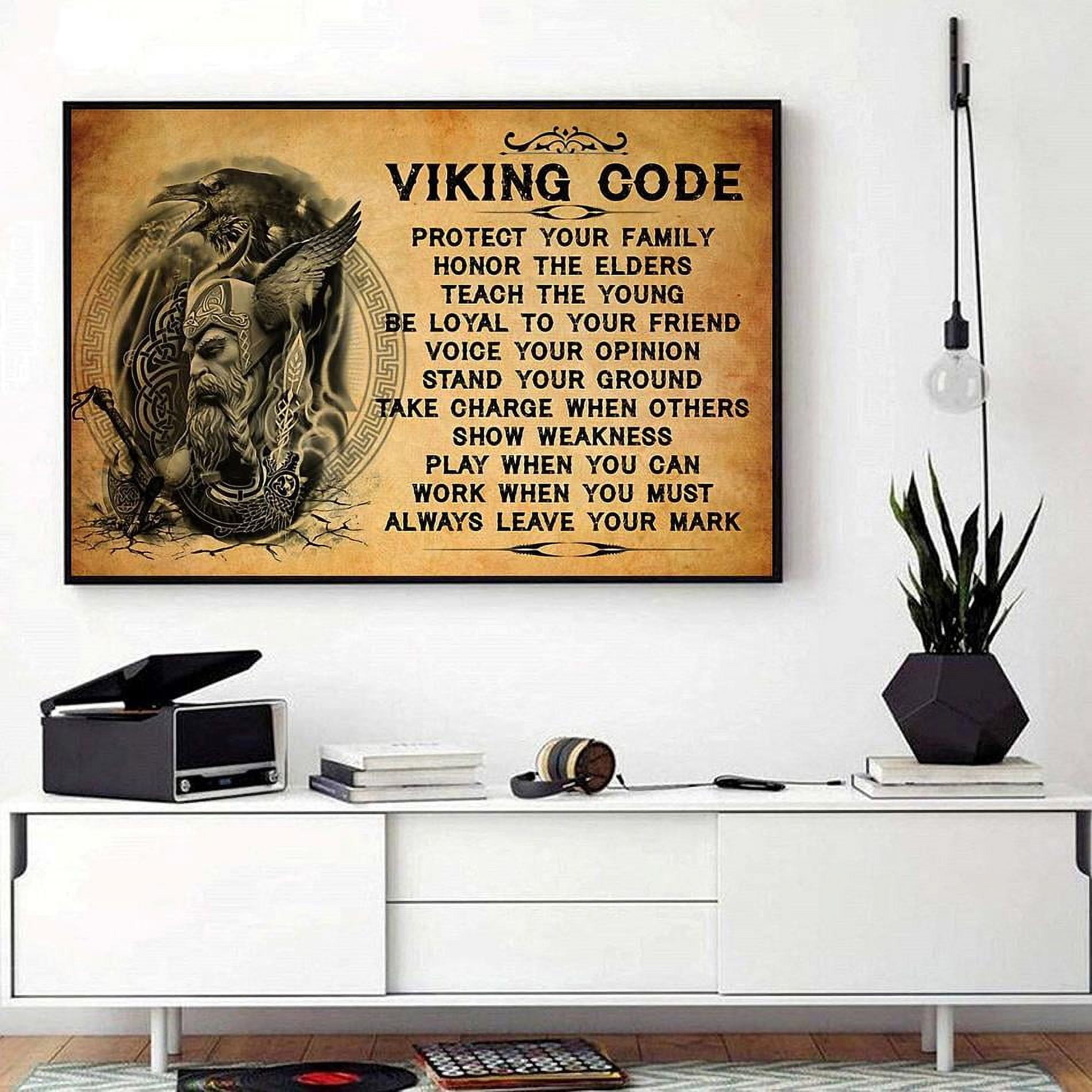 Viking code protecting your family honor the elders poster 11 x 17 Inch ...