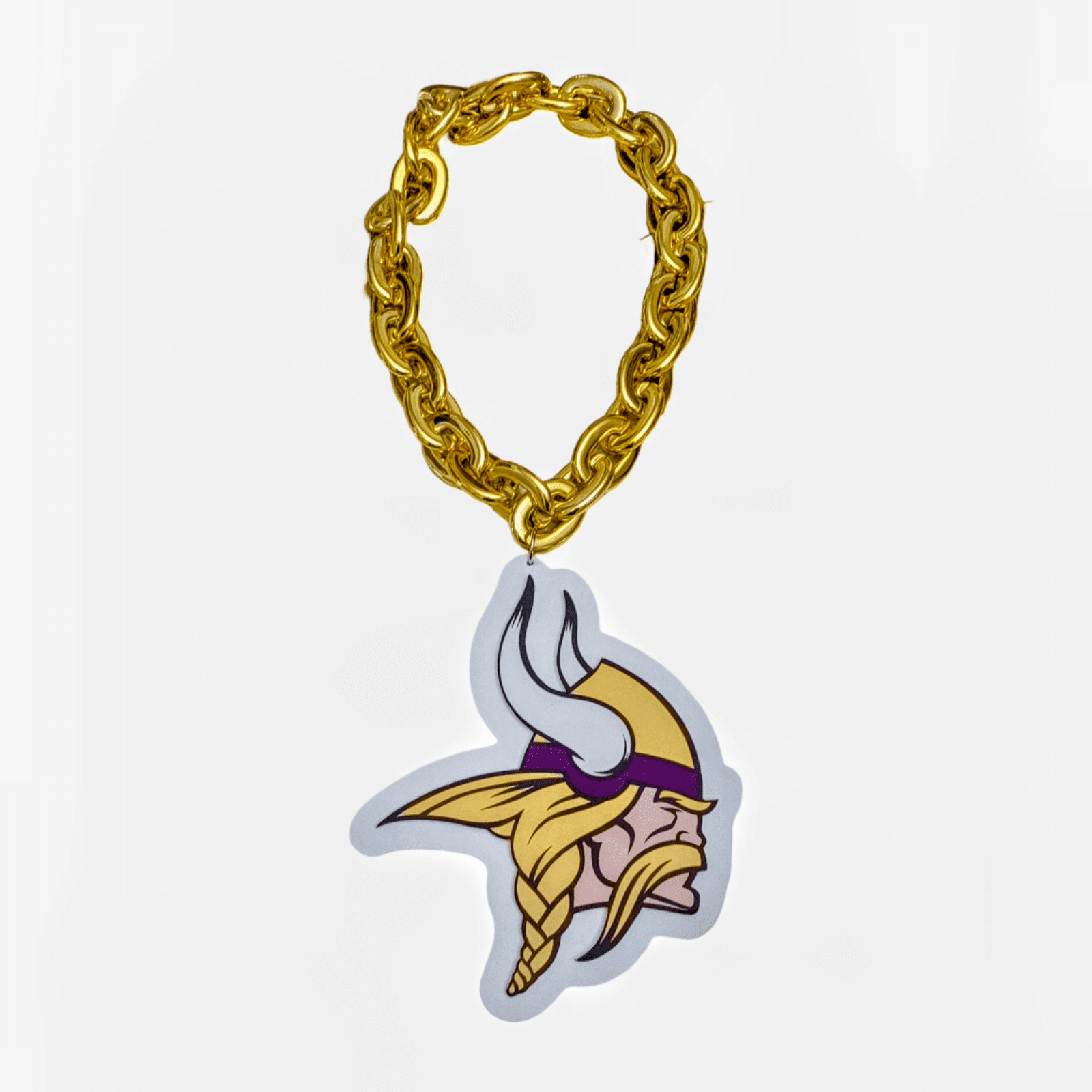 Vikings Big Chain Necklace - GOLD Oversized Minnesota Fan 3D Logo Chain ...
