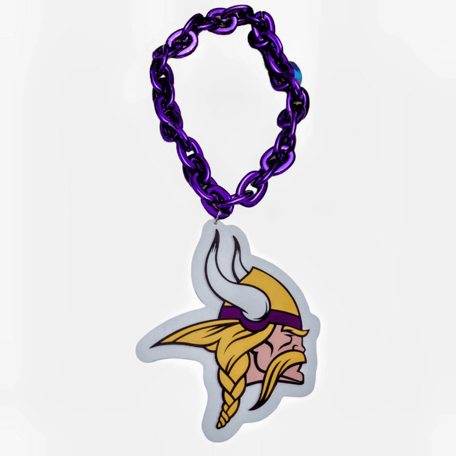 Vikings Big Chain Necklace - Purple Oversized Minnesota Fan 3D Logo ...