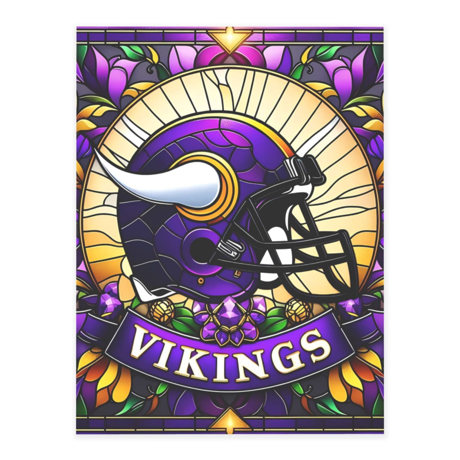 Vikings Crystal Sticker Football Team Stickers Fans DIY Gift Decorative ...
