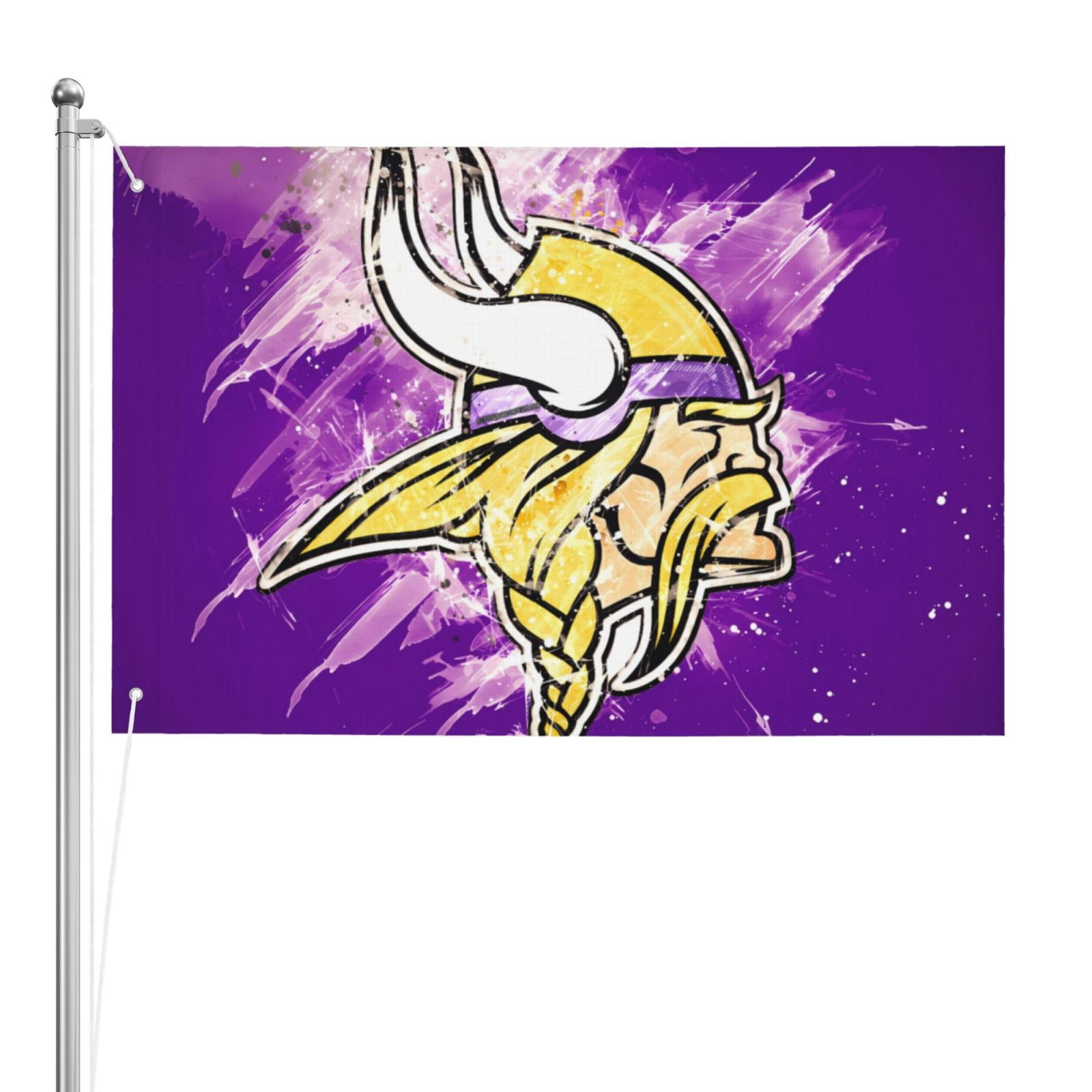 Vikings Double Sided Flag 3x5FT There are two corns on each end of the ...