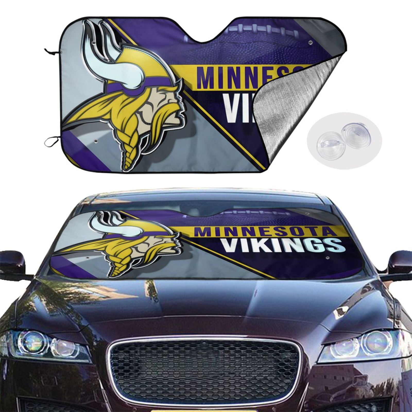 Vikings Football Team Foldable Car Front Windshield Sun Visor for Car ...