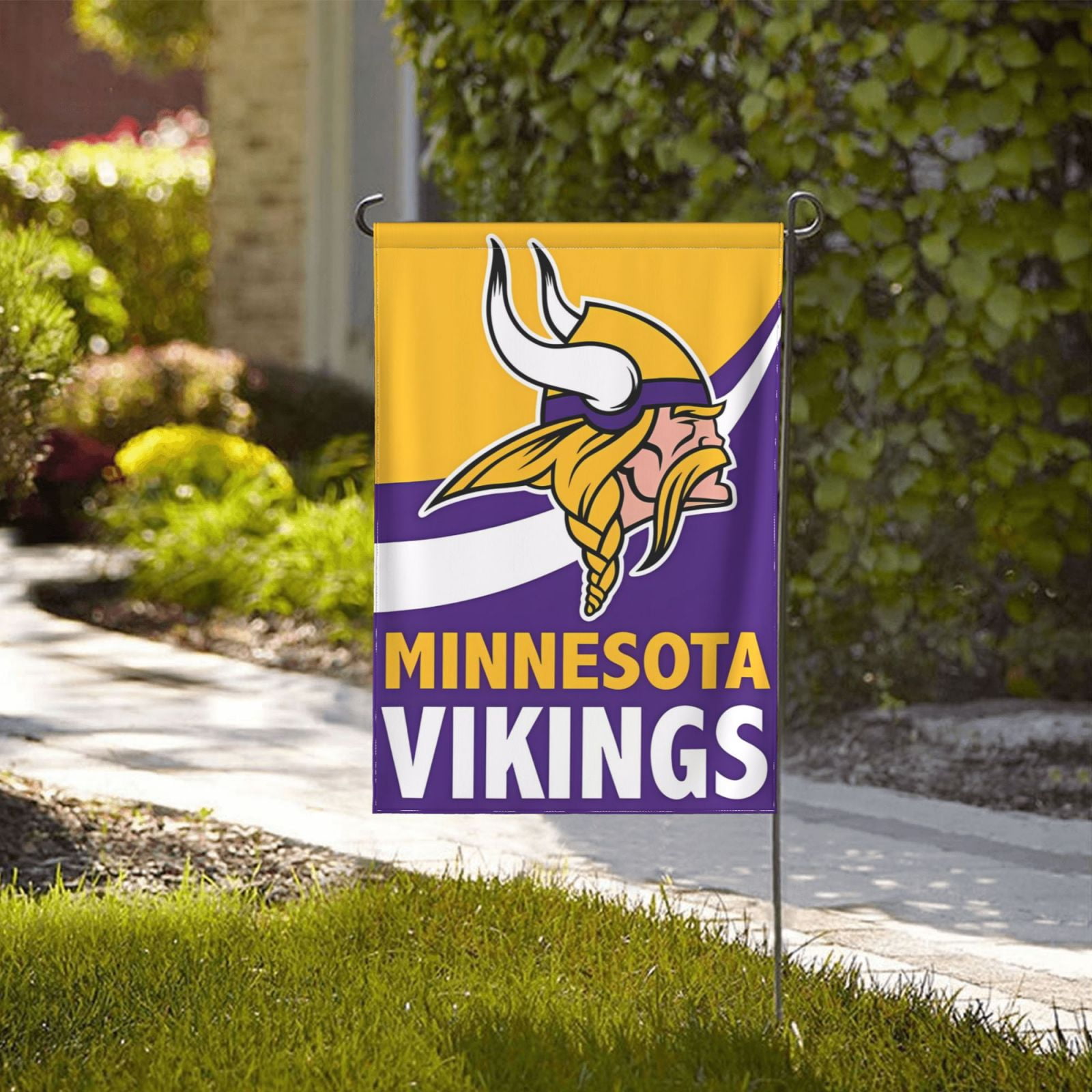 Vikings Football Team Garden Flag 12.5"x18"/28"x40" Double Sided Yard ...