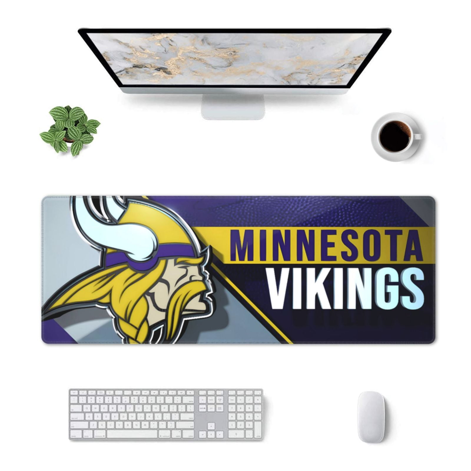 Vikings Football Team Theme Logo Mouse Pad, Extra Large Rubber Keyboard ...