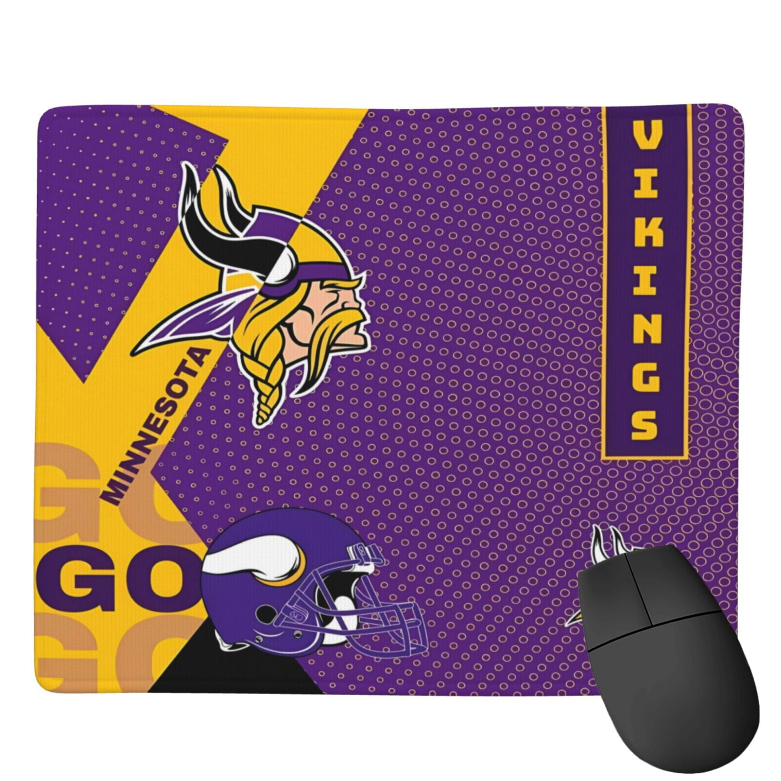 Vikings Football Theme Mouse Pad 7x9 Inch - Non-slip Rubber Bottom ...