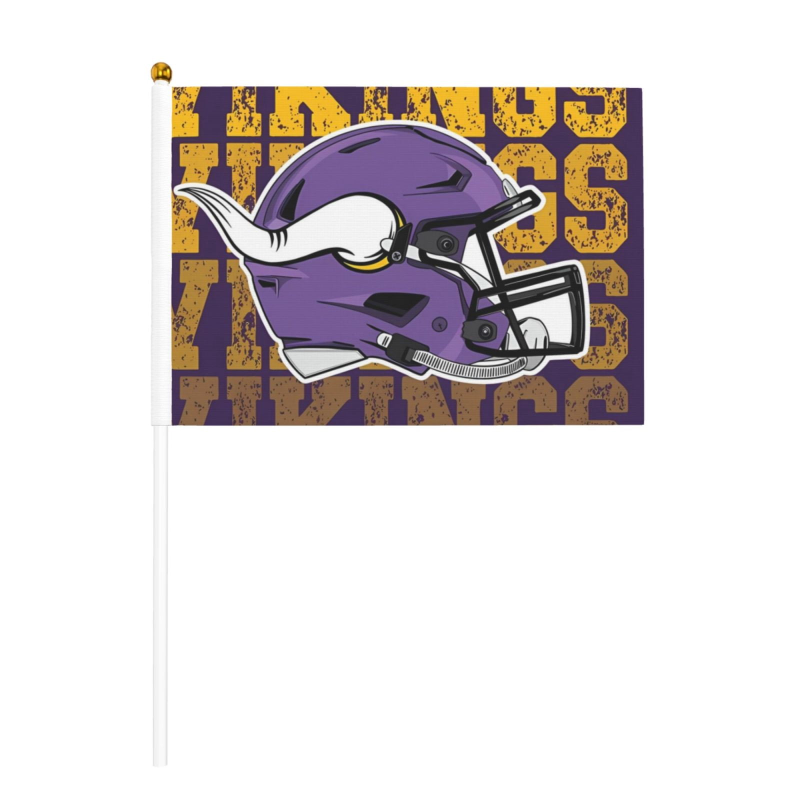 Vikings Handheld Flag Team 5.5x8.2in Handheld Flag With Flagpole with ...
