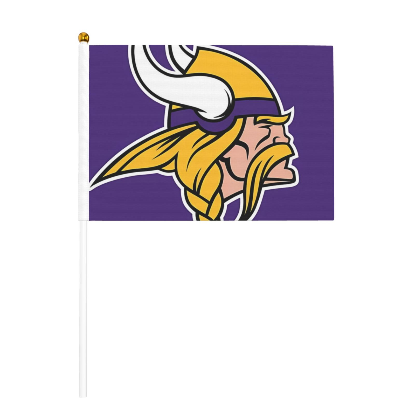 Vikings Handheld Flag Team 5.5x8.2in Handheld Flag With Flagpole with ...