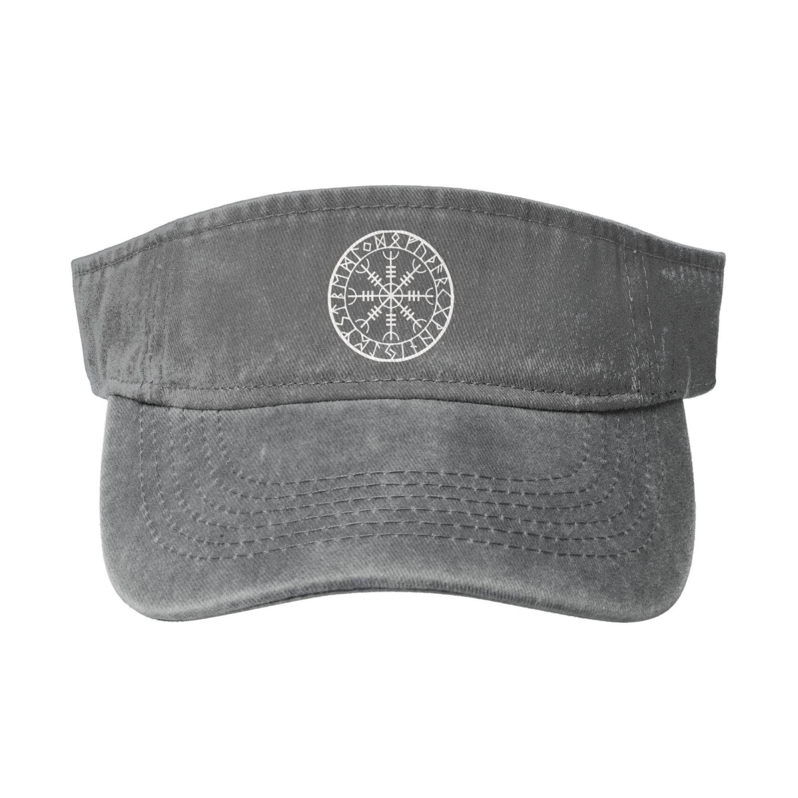 Vikings Helm of Awe Rune Sun Visor Hats for Women Men Adjustable Sports ...