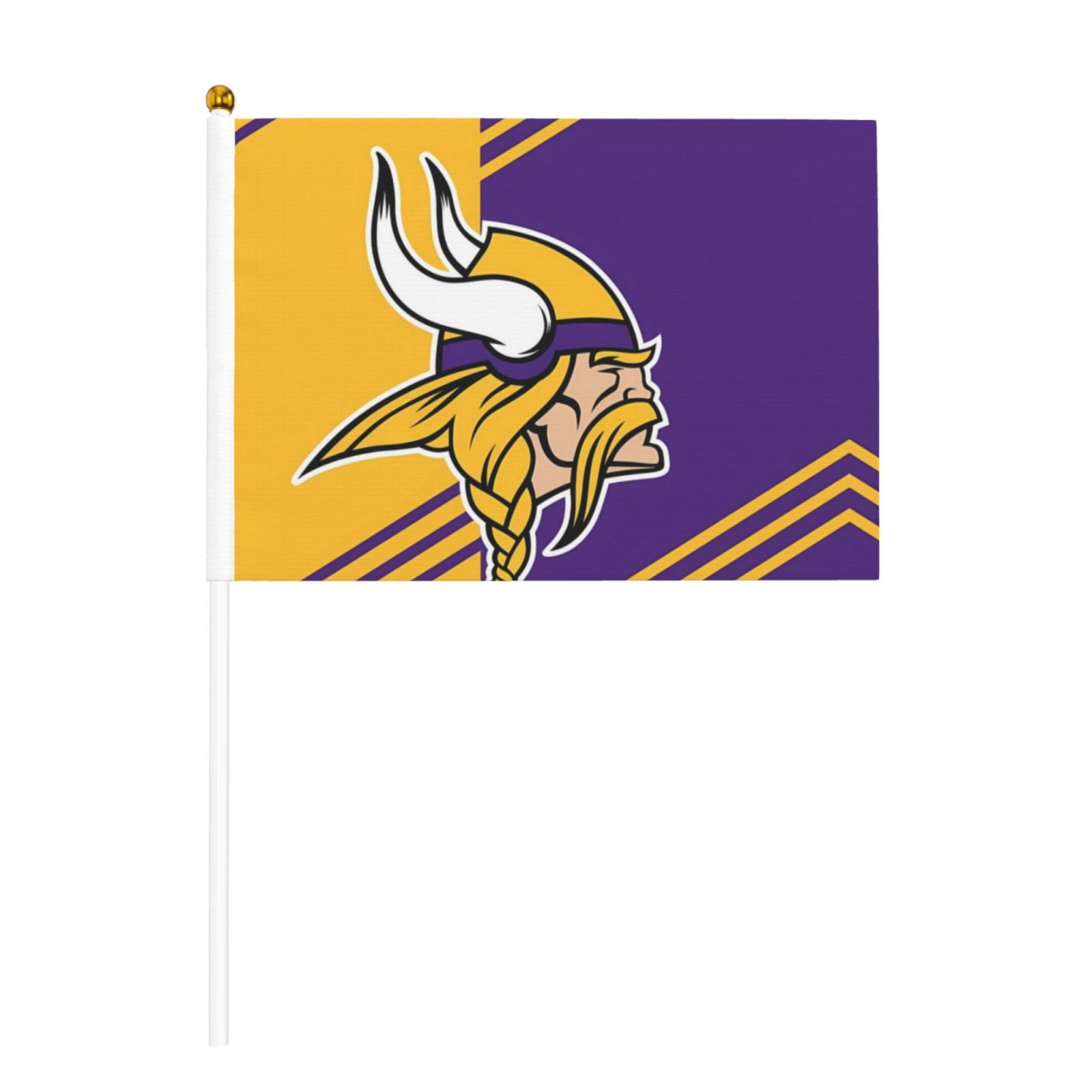 Vikings Logo Printing Handheld Flag 10 Piece 5.5x8.2in Double Sided ...