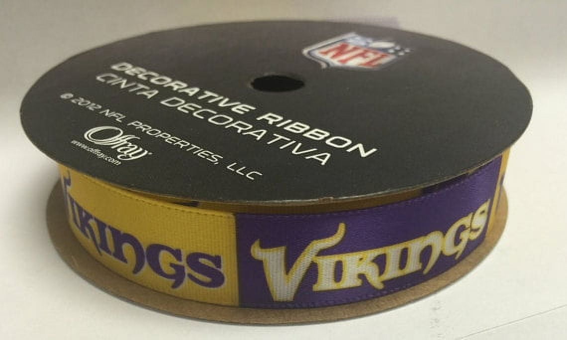 Vikings Printed Ribbon 5/8-inch Width, 9 Foot Spool - Walmart.com
