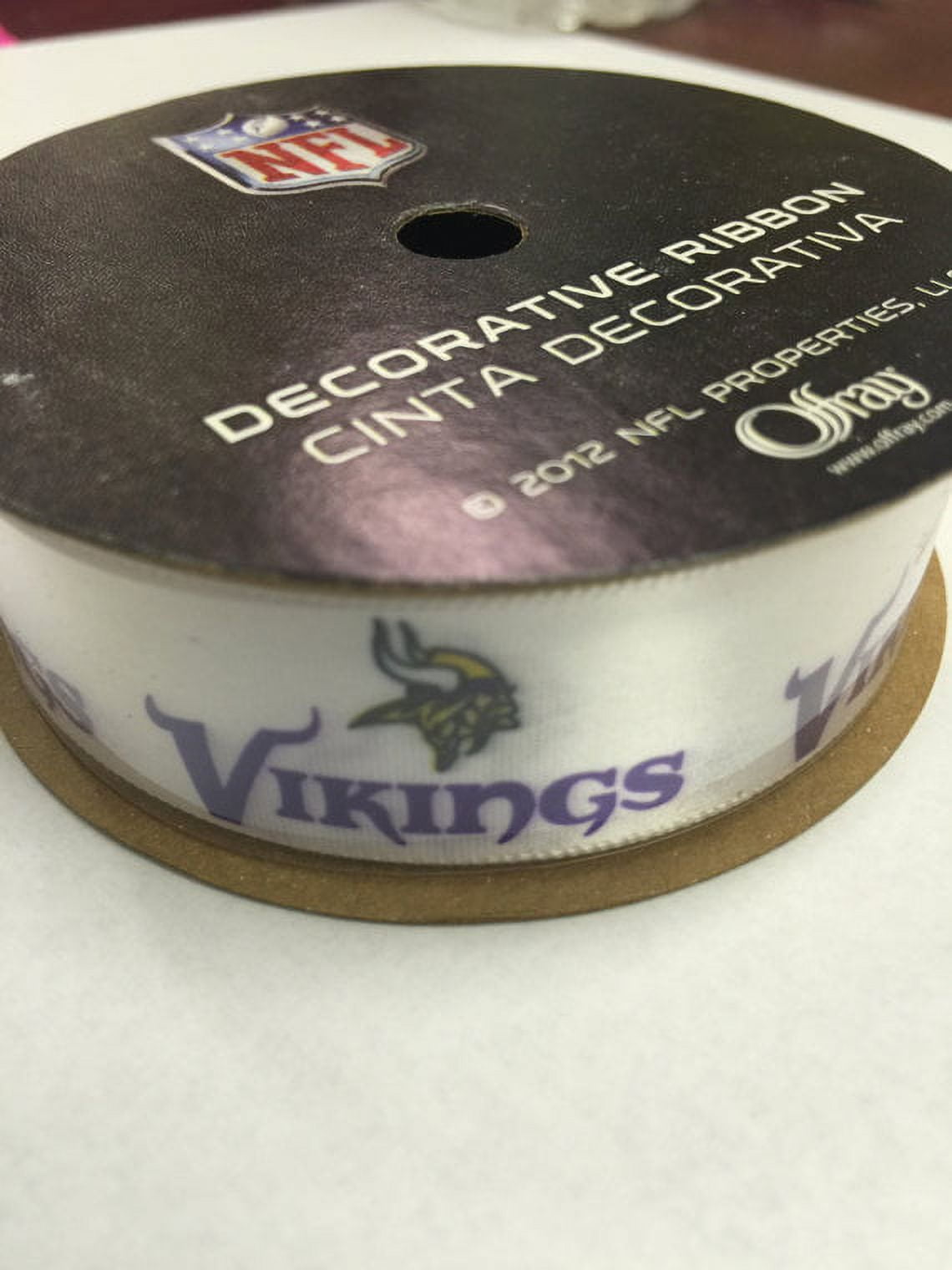 Vikings Printed Ribbon 7/8-Inch Width, 9 Foot Spool - Walmart.com
