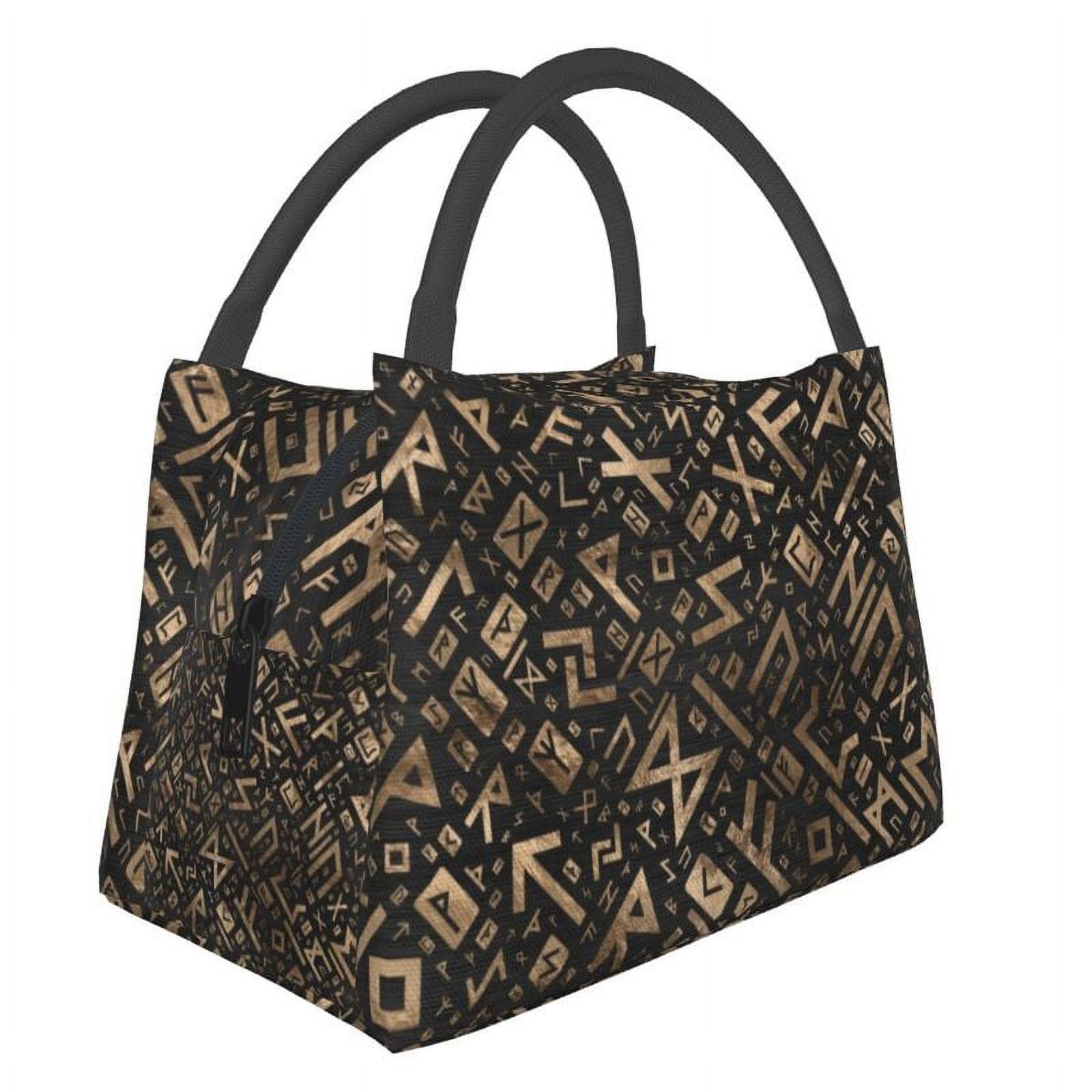 Vikings Ragnar Lothbrok Insulated Lunch Tote Bag for Women Vegvisir ...