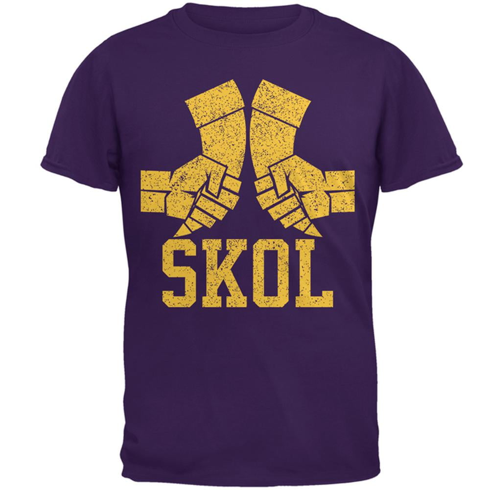 Vikings Skol Raised Horns Flagon Mens T Shirt Purple 3X-LG - Walmart.com