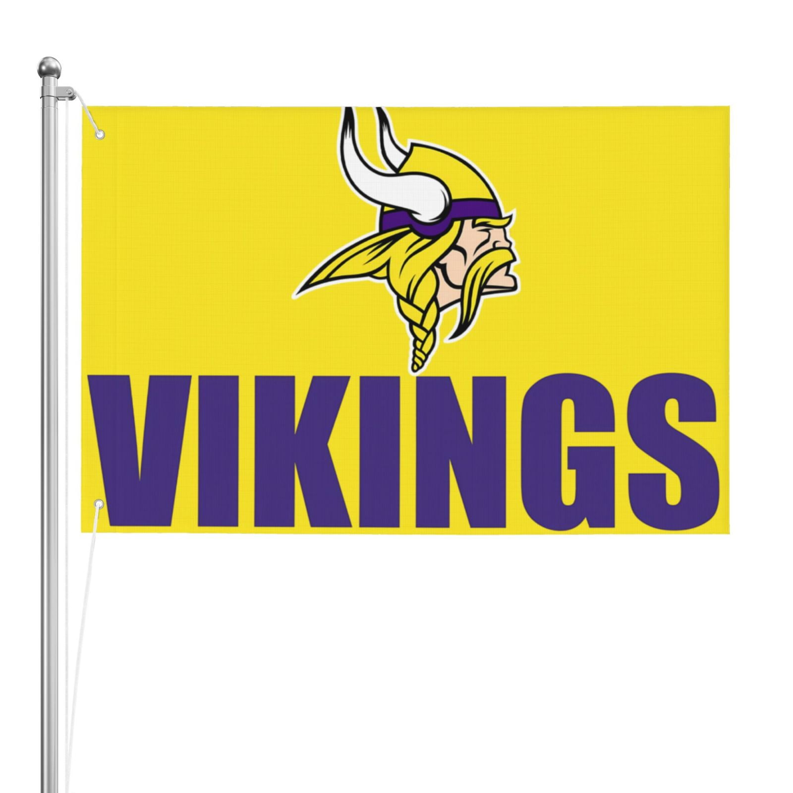 Vikings Three Layer personalized Double Sided Flag Football Fans ...