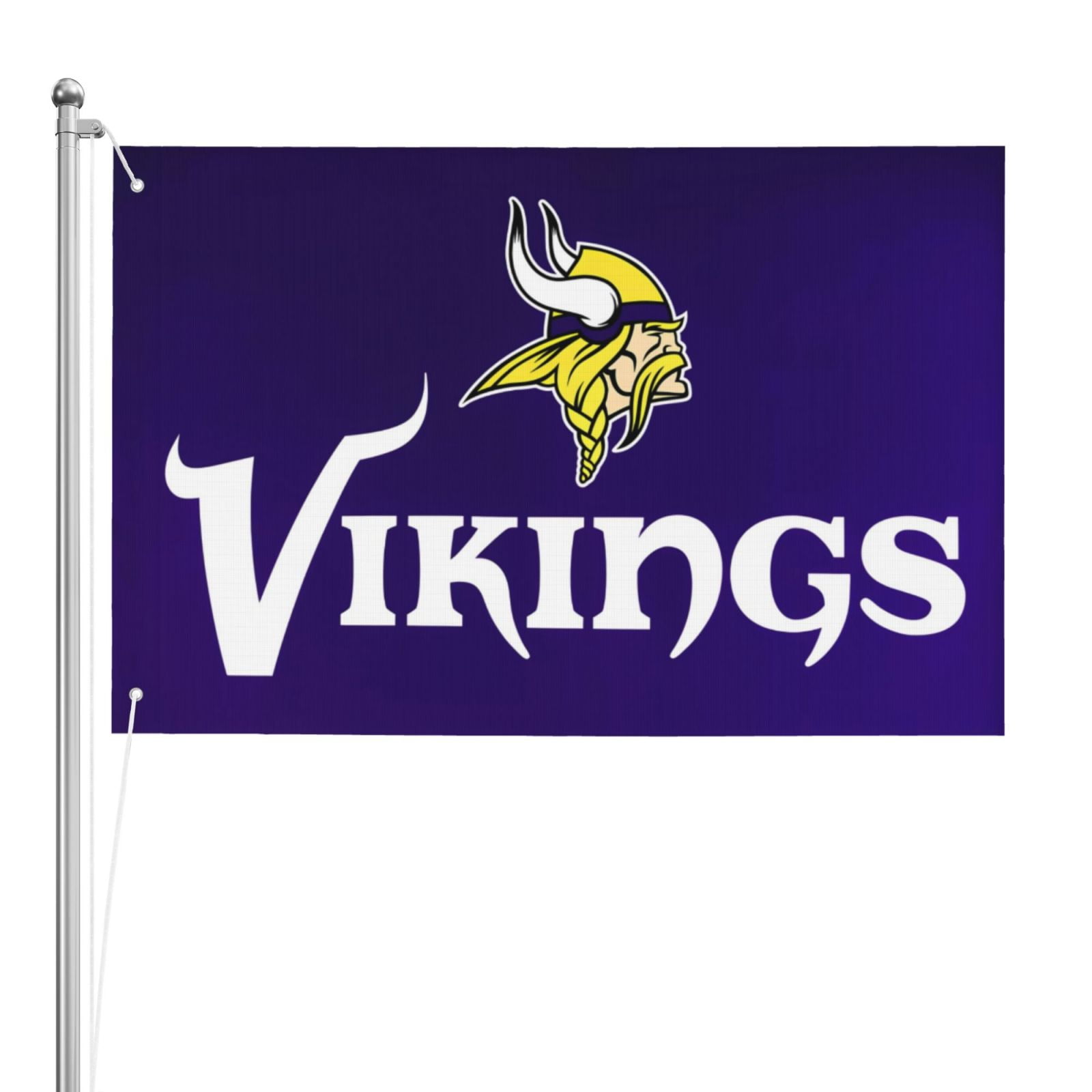 Vikings Three Layer personalized Double Sided Flag Football Fans ...