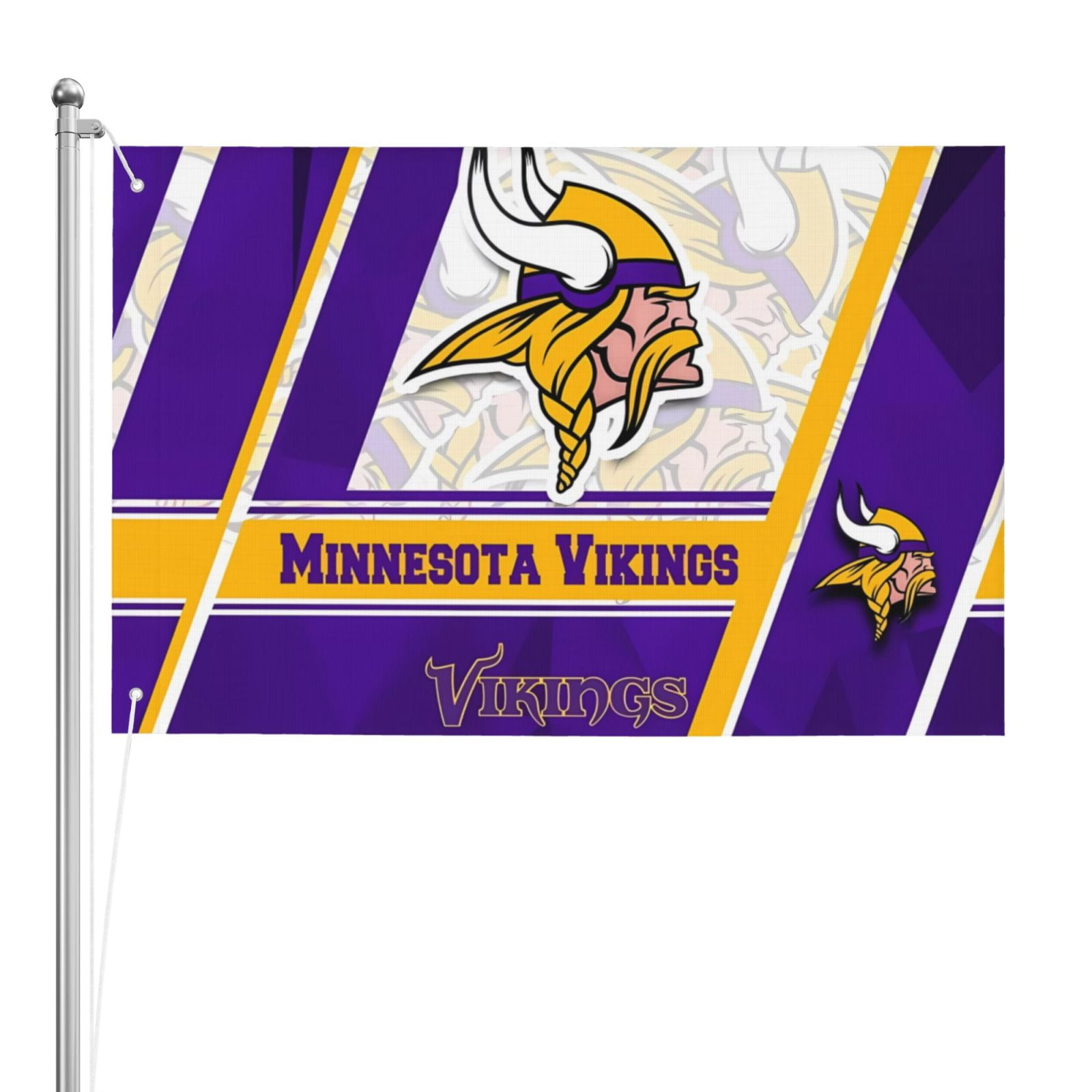 Vikings Three Layer personalized Double Sided Flag Football Fans ...