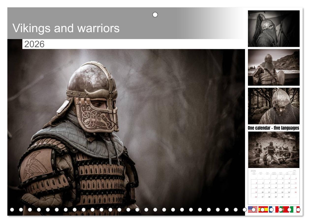 Vikings and warriors (Monthly Wall Calendar 2026 16.5 x 23.4 (open ...