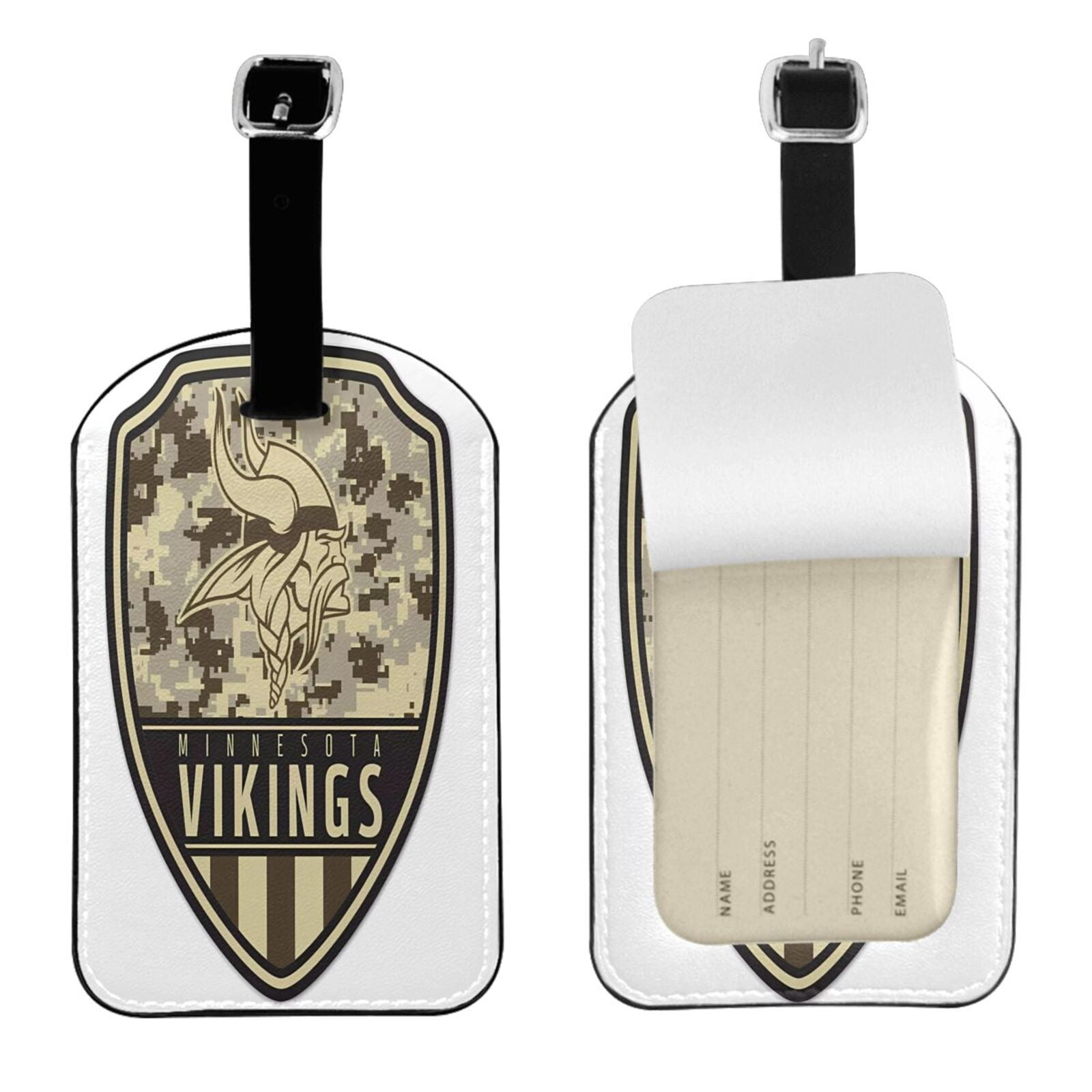 Vikings leather luggage tag hangtag, unisex luggage tag, football team ...