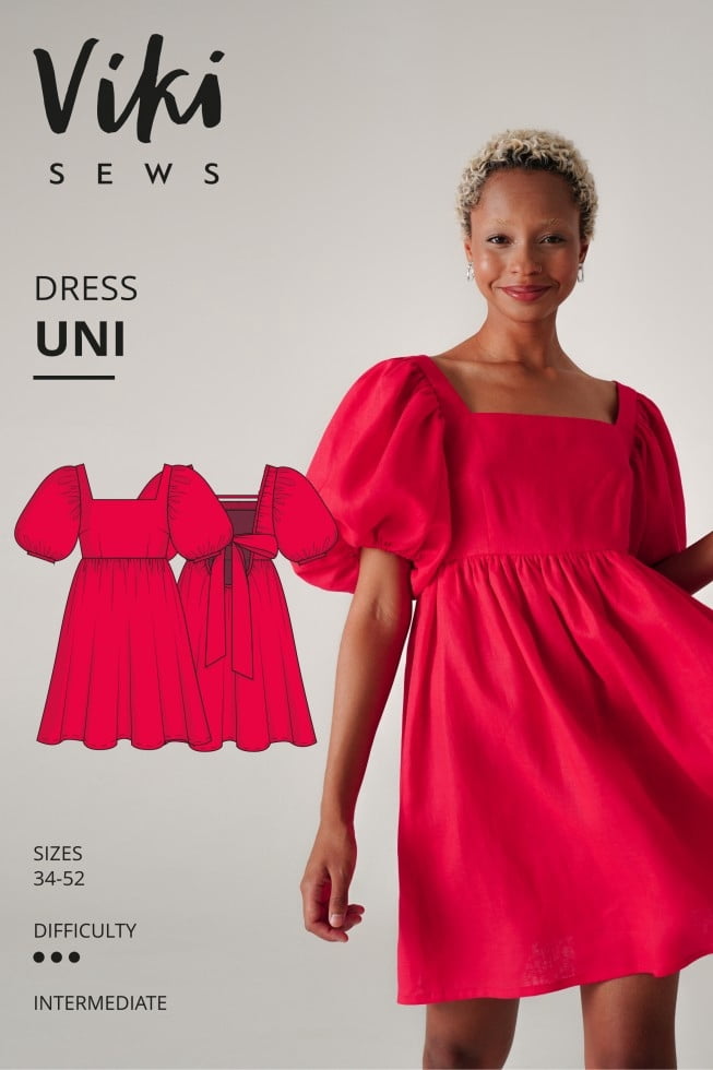 Vikisews Sewing Pattern Uni Dress Women UK 4-22 Dresses - Walmart.com