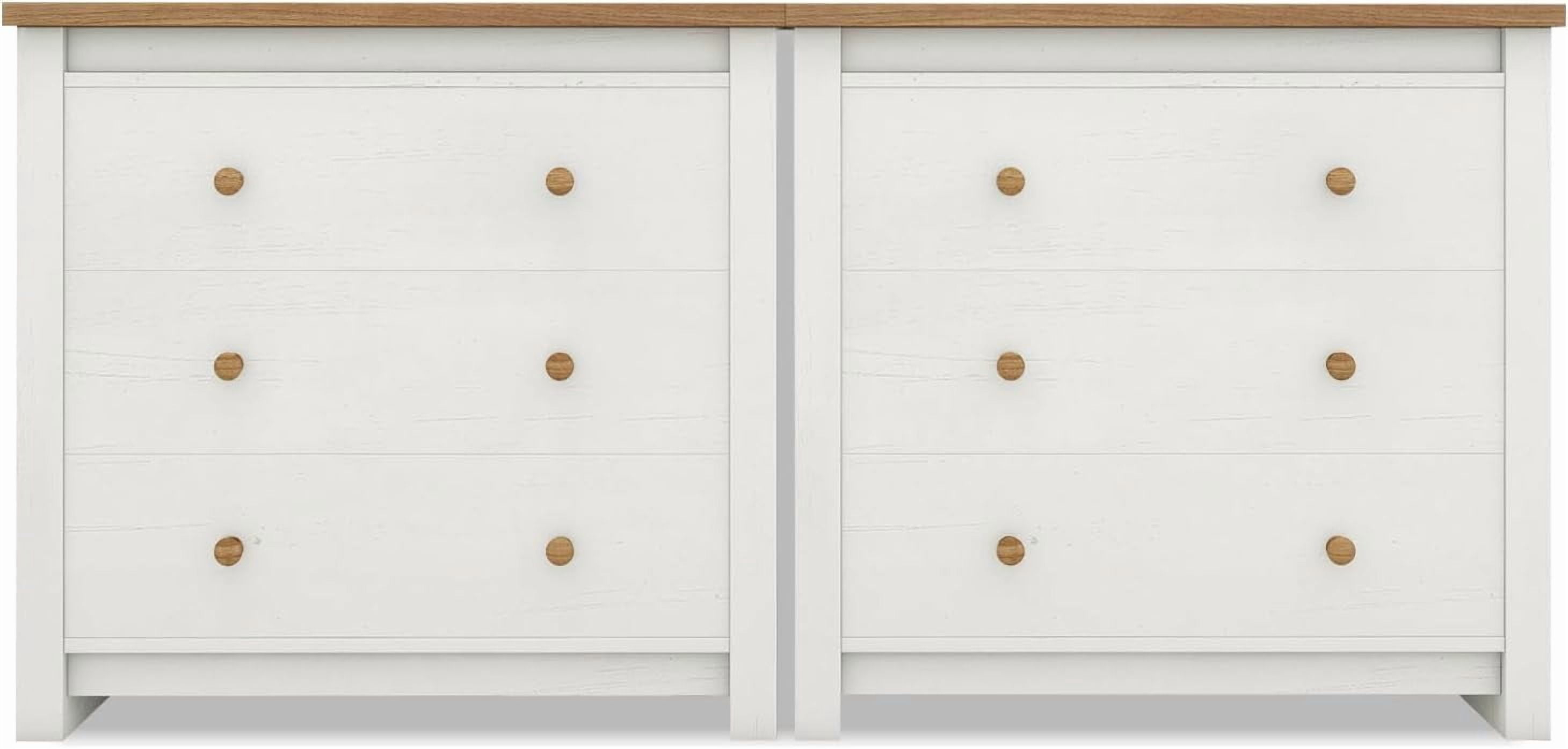Vikiullf Farmhouse 3 Drawer Dresser for Bedroom, Tall Modern Chest of ...