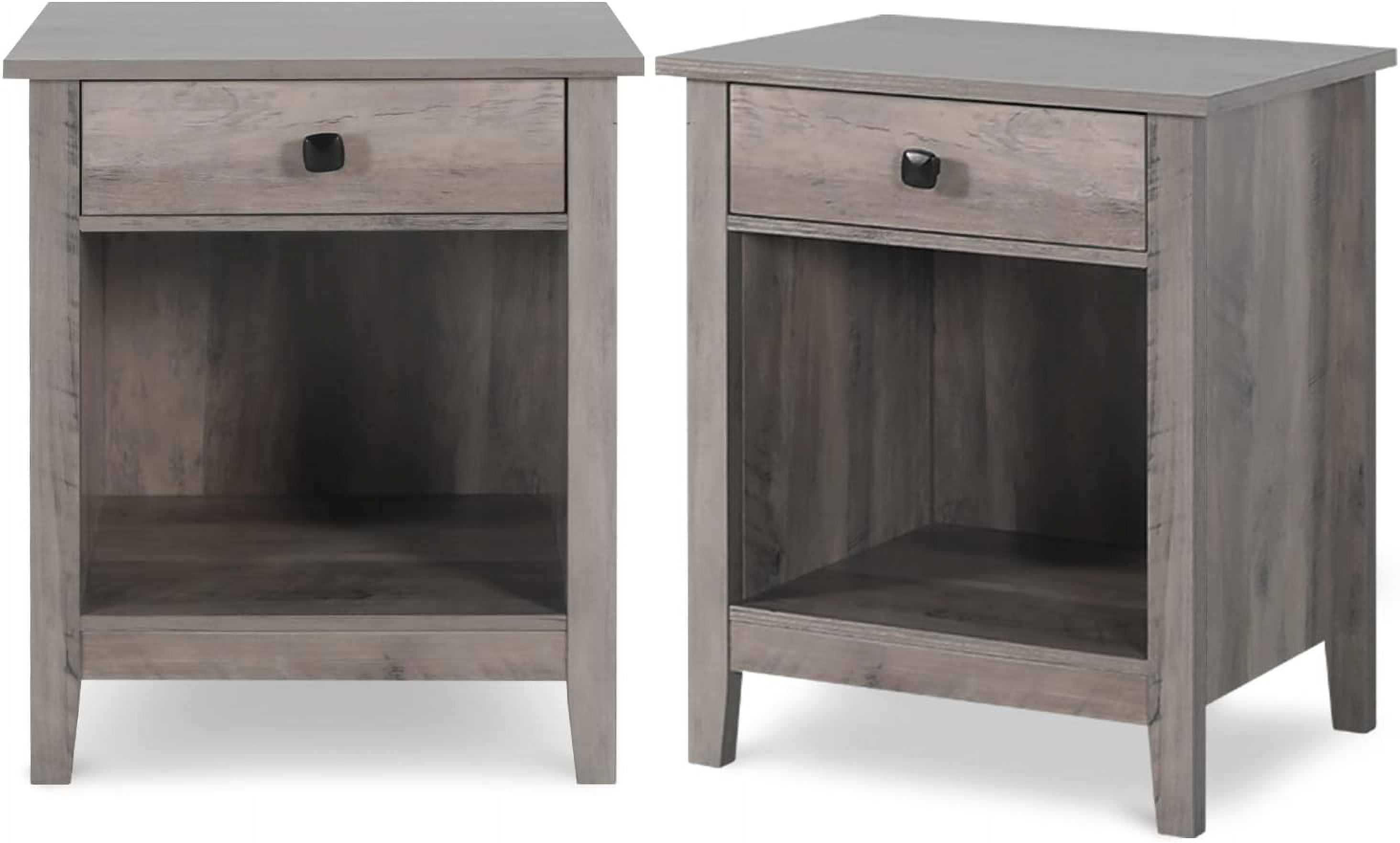 Vikiullf Nightstands - Set of 2 Wooden Night Stands, Bedside Tables ...