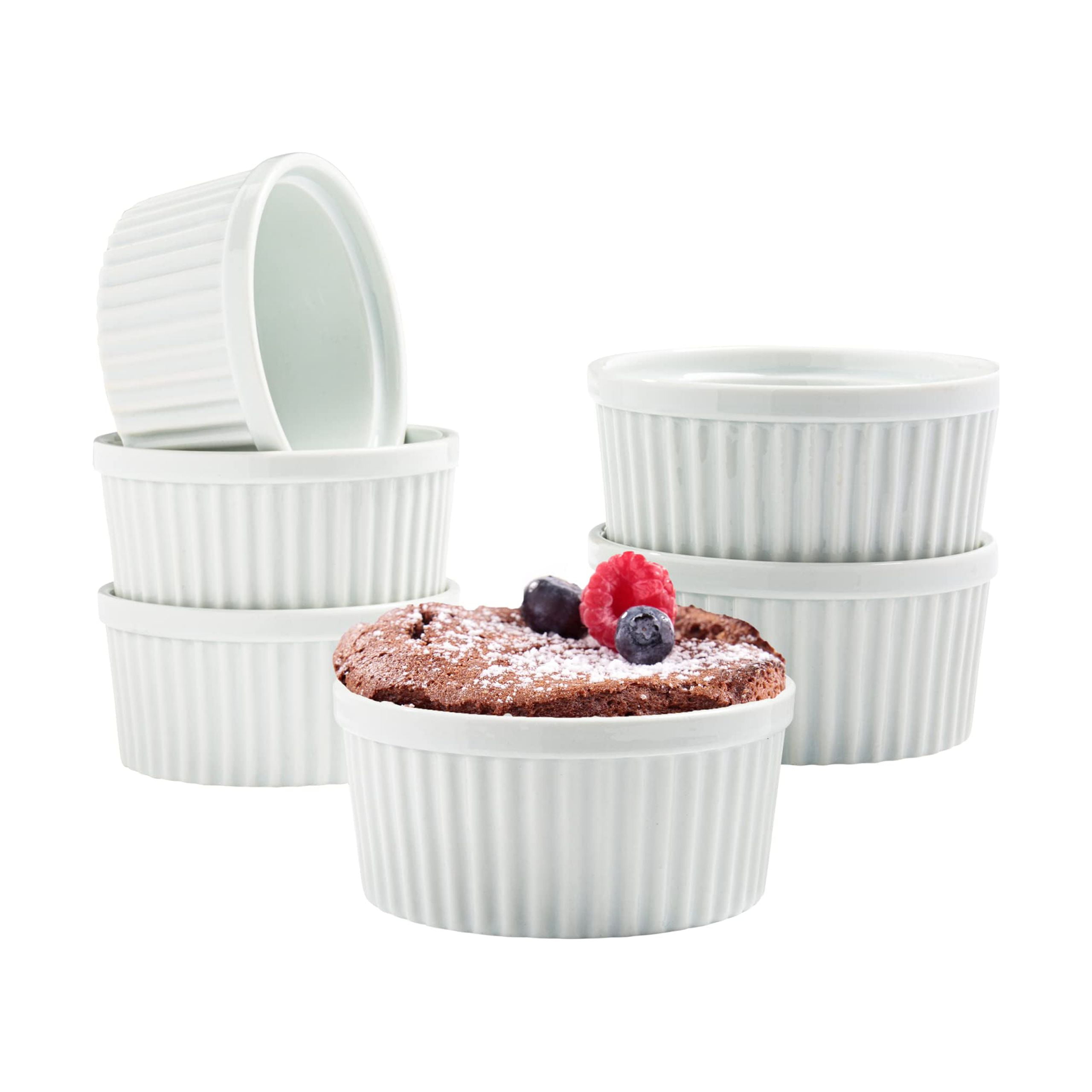 Vikko 2 Oz Ramekin Set: Small Ramekins & Soufflé Dishes - Ceramic ...