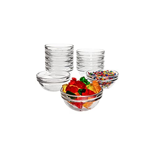 Vikko 3 Inch Small Glass Bowls: Dipping Sauce Cups - Pinch Bowls for ...