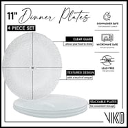 AHX Multicolor Decorated Dinner Round Plate Set 8 inch - Salad, Pasta ...