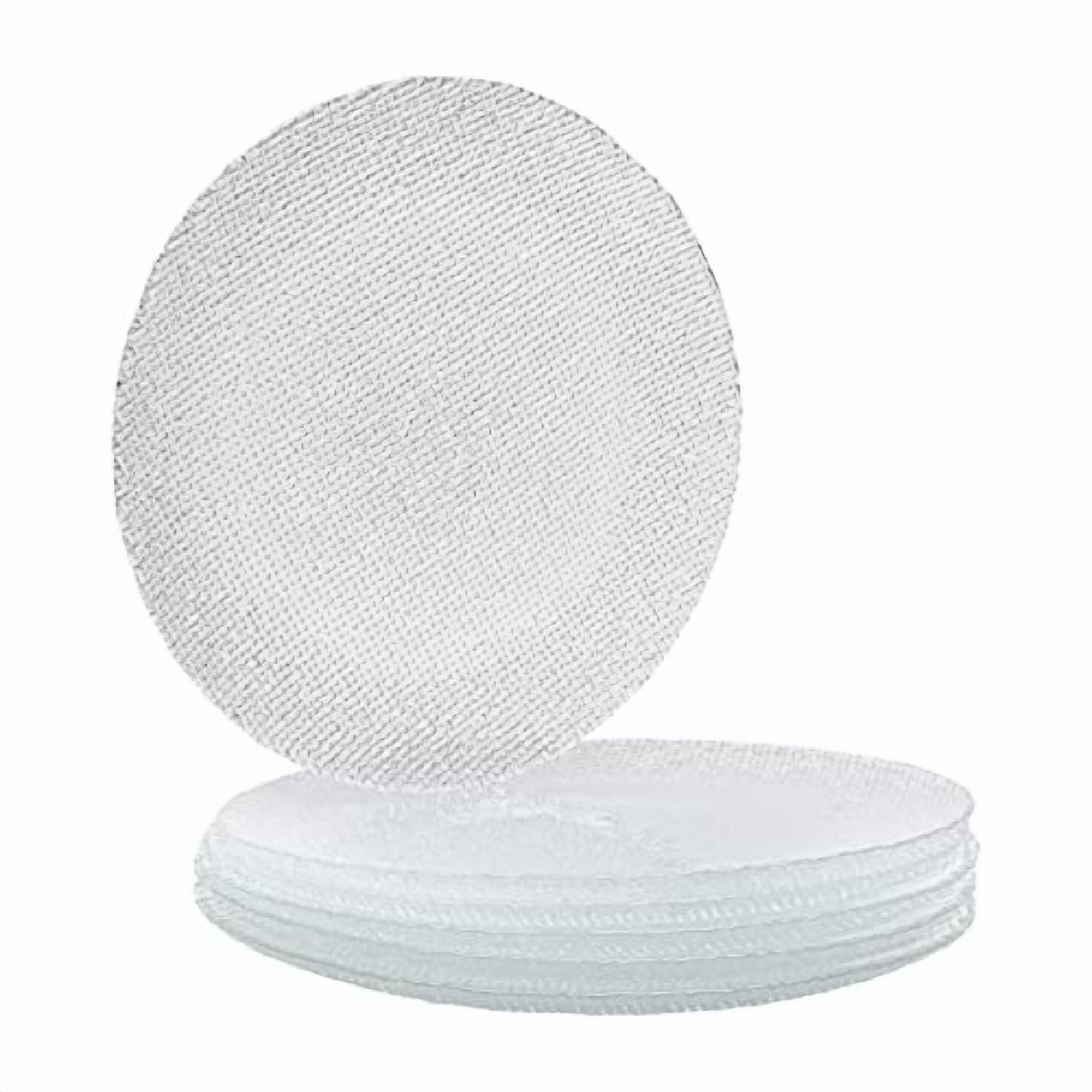 Vikko Salad Plate, Set of 6 Glass Plates, Dinner Plate, Elegant ...