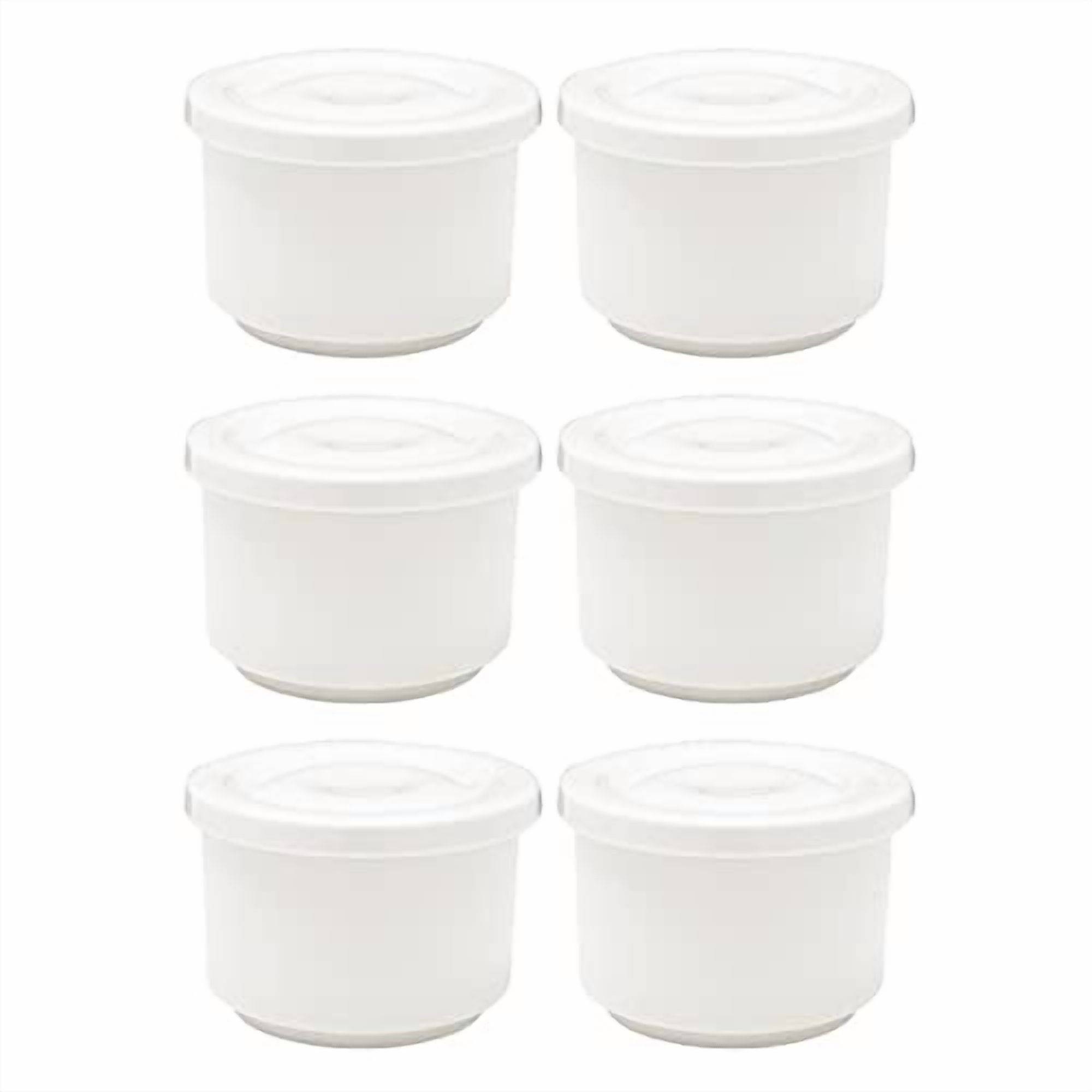 Vikko Soup Crocks With Lids, 10 Ounce Modern White Soup Bowl with Cover ...
