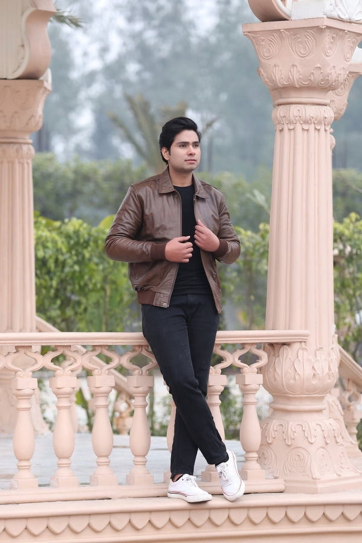 Vikram Bomber Sheep Skin Leather Jacket - Walmart.com