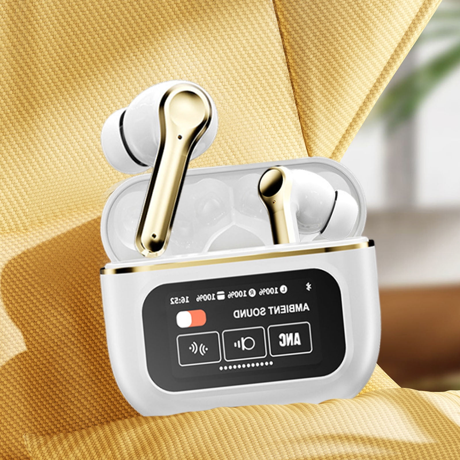 Vikszoy Active Noise Cancelling Earbuds with Screen Water Proof Blue ...