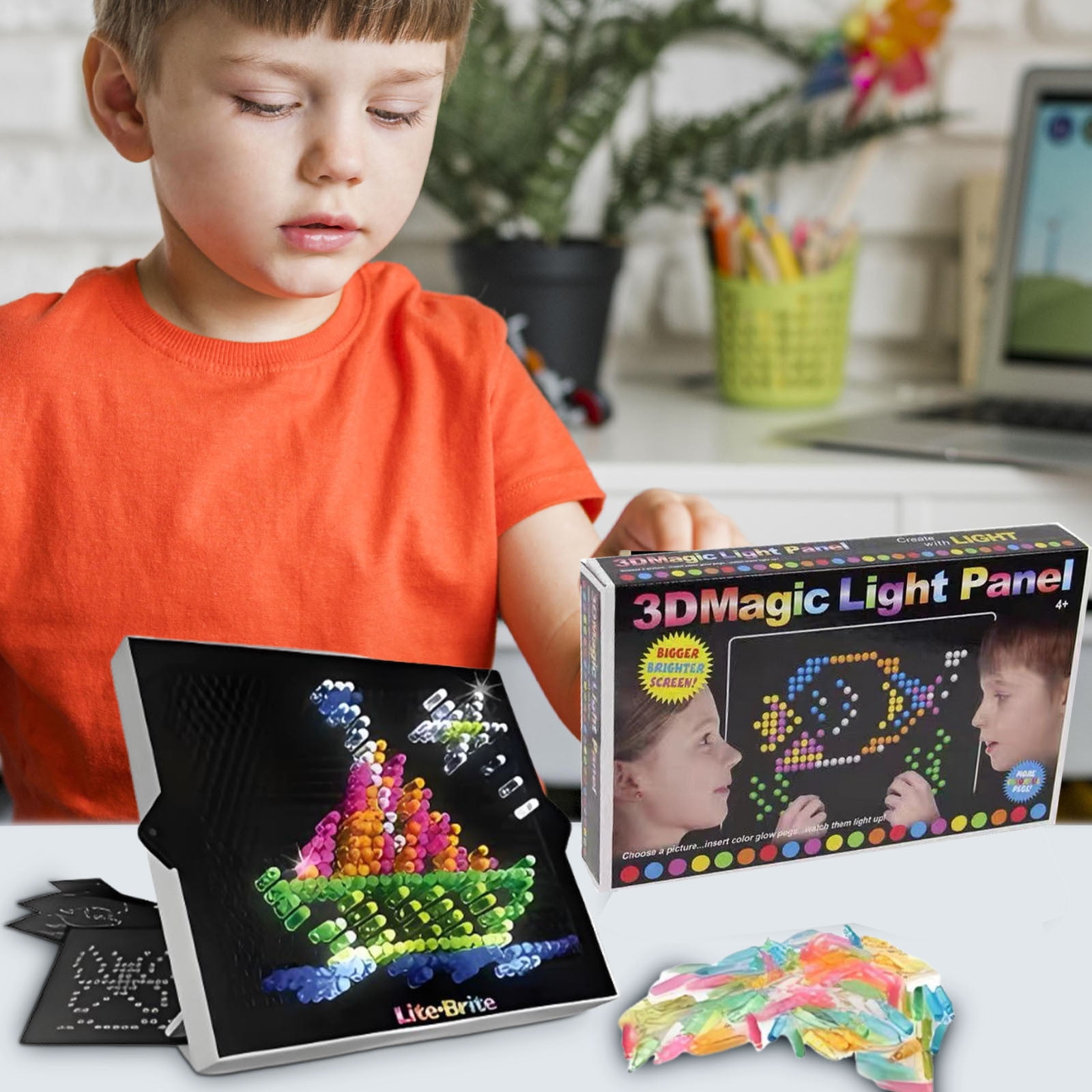 Vikszoy Children's Educational Assembling Light Toy Light Plane ...