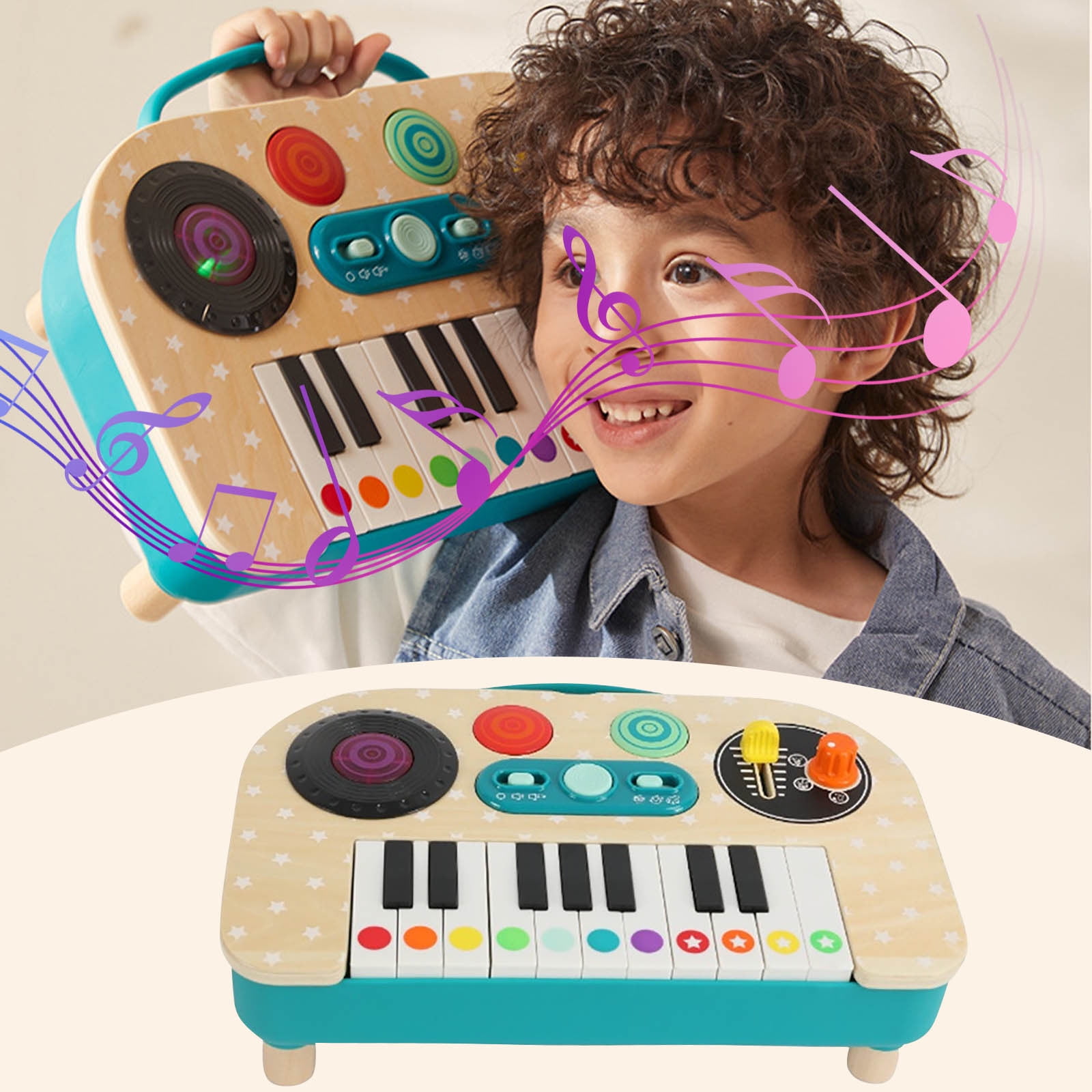 Vikszoy DJ Table Baby Educational Toys Colorful Music Interactive Table ...