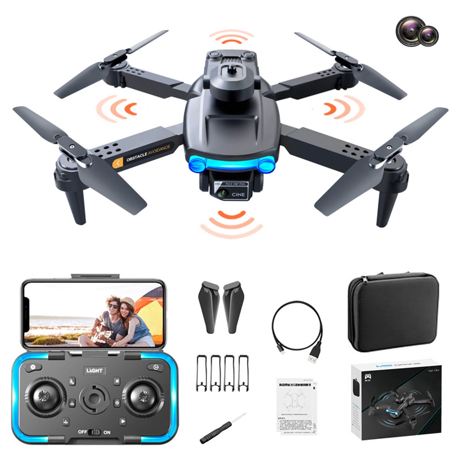 Vikszoy Drone Drone With HD Camera, Foldable Drone Remote Control ...